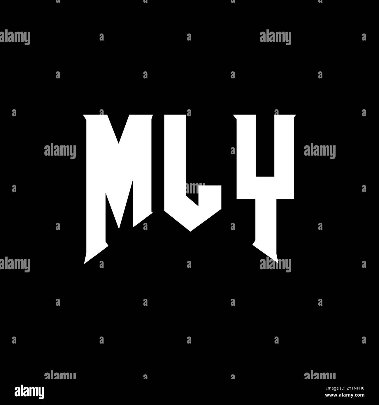 MLY letter logo design for technology company. MLY logo design black ...
