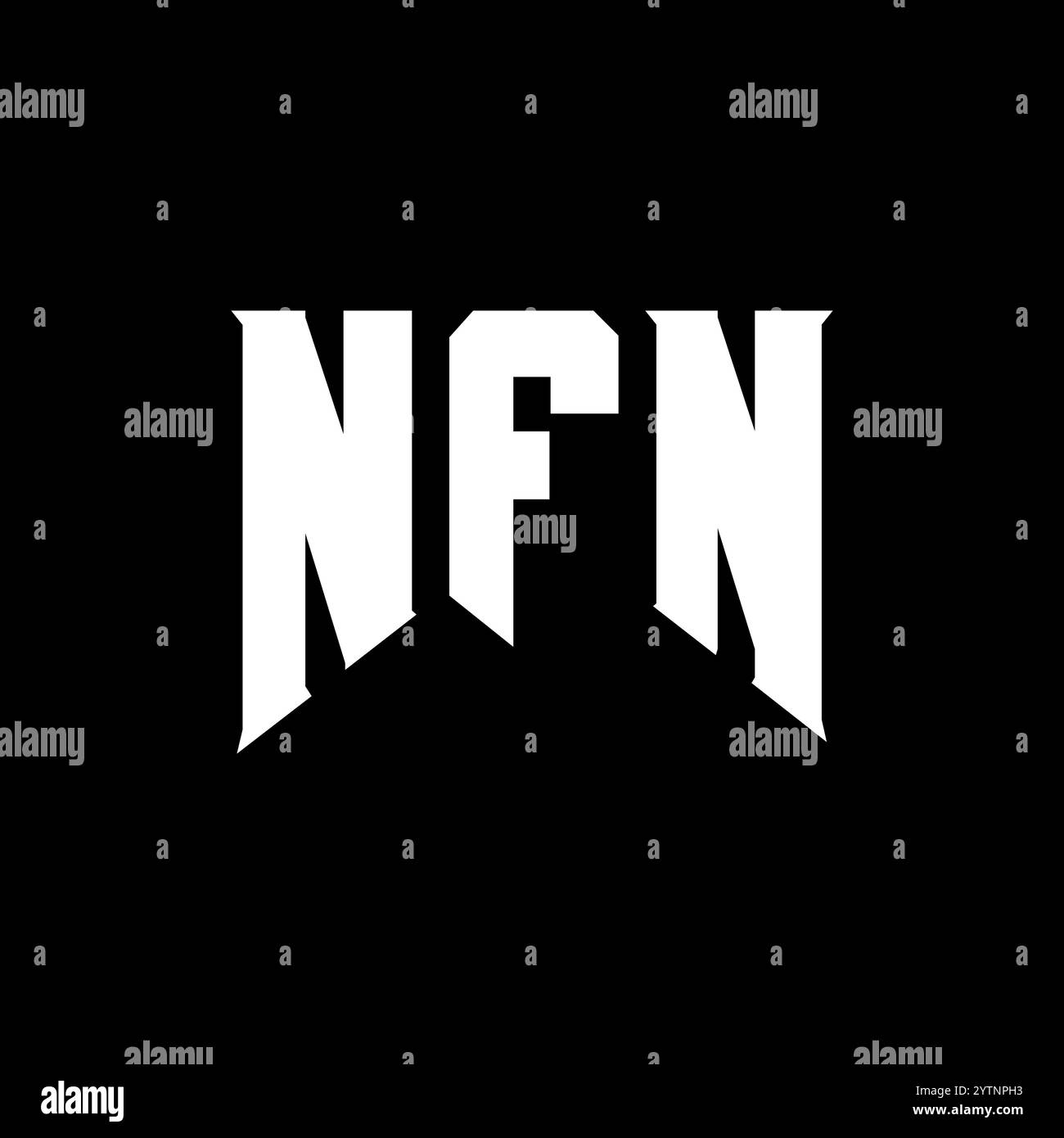 NFN letter logo design for technology company. NFN logo design black and white color combination ...