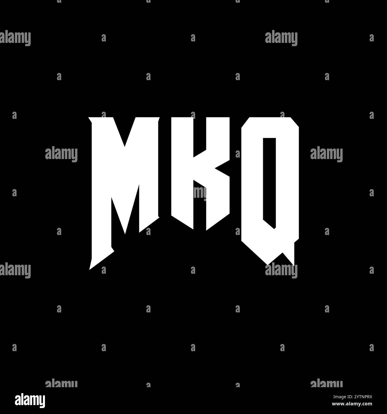 MKQ letter logo design for technology company. MKQ logo design black ...