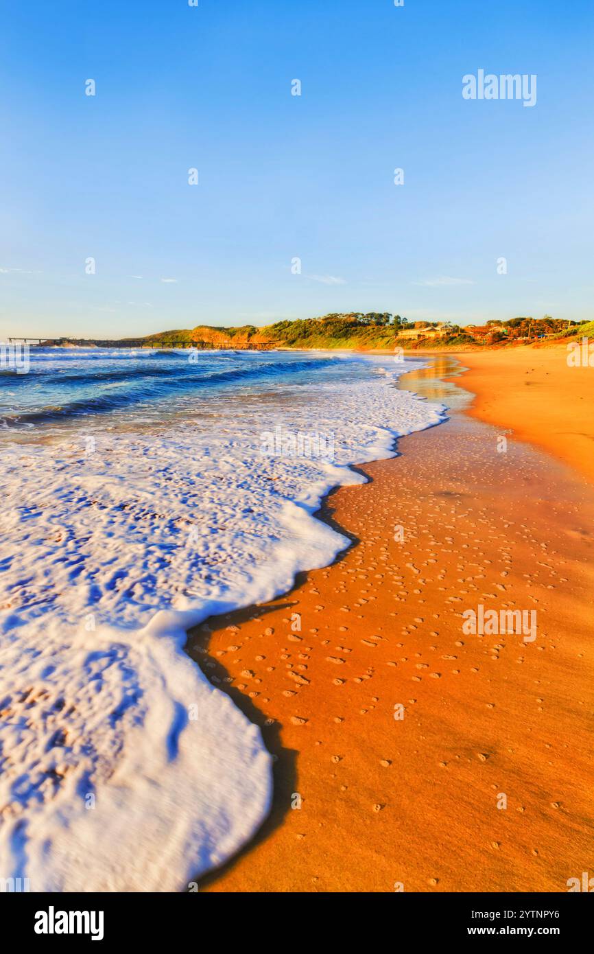 Catherine Hill bay middle camp beach towards historic timber coal ...