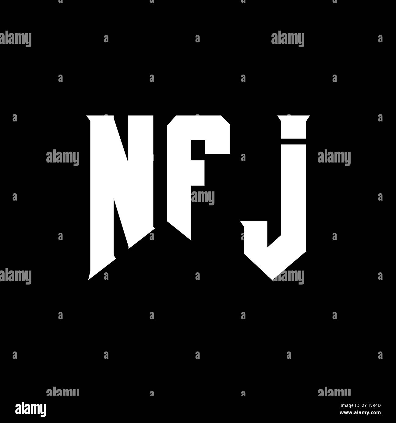 NFJ letter logo design for technology company. NFJ logo design black ...