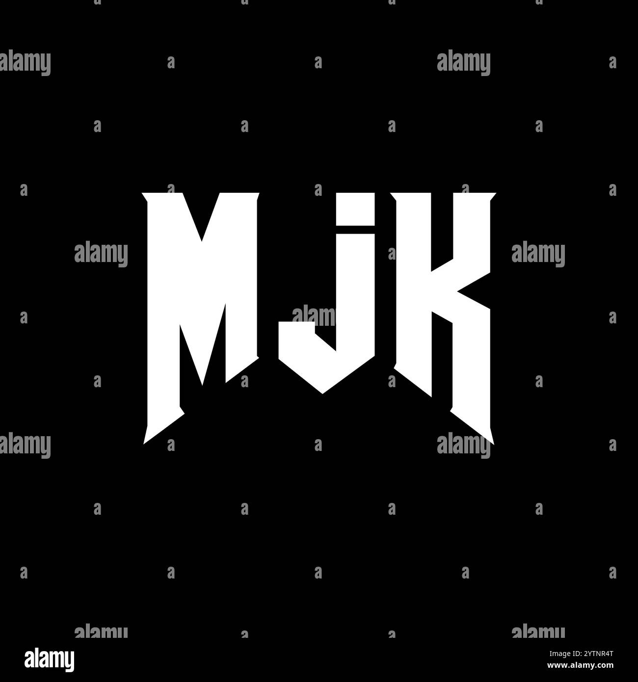 MJK letter logo design for technology company. MJK logo design black ...
