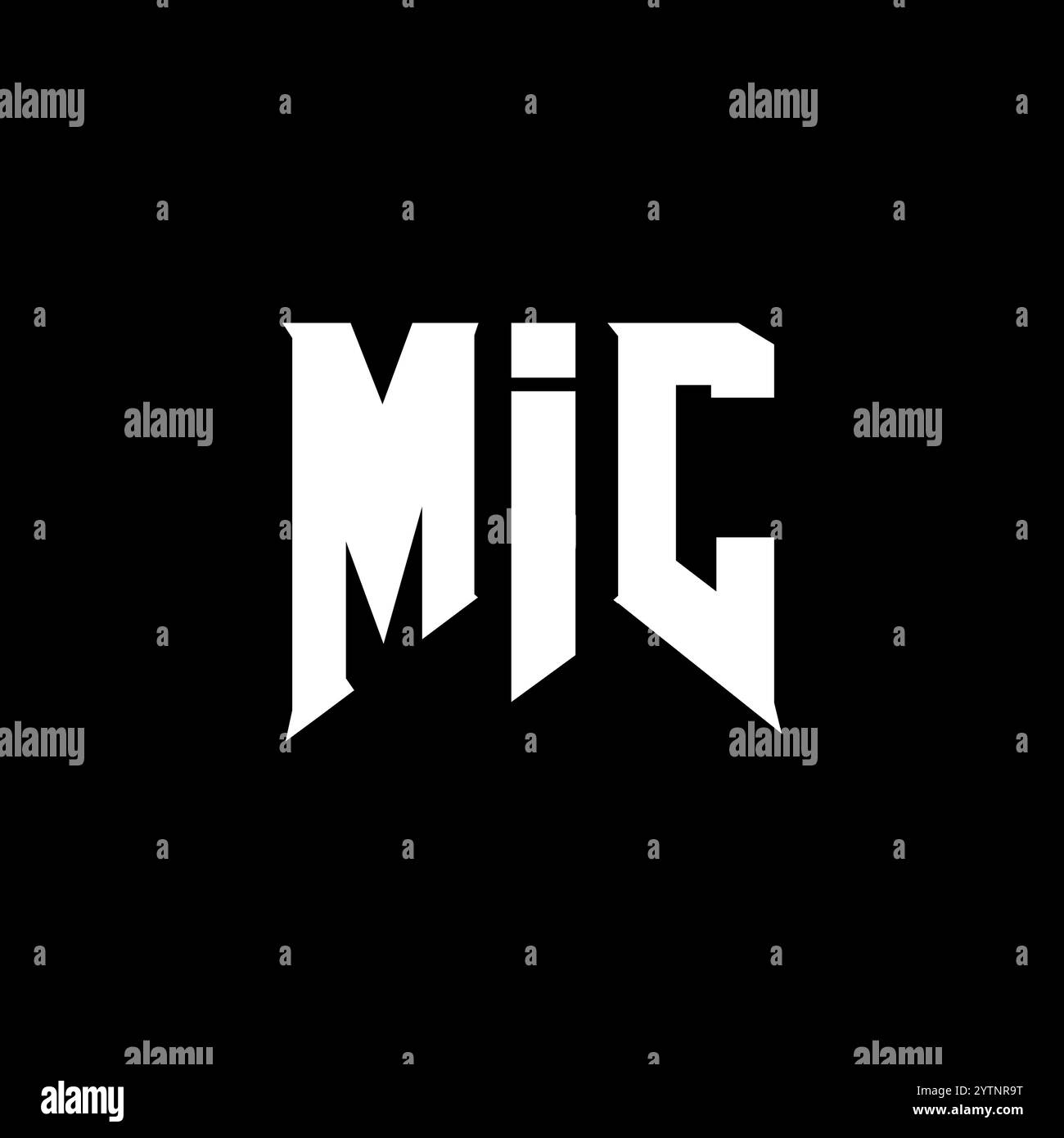 MIC letter logo design for technology company. MIC logo design black ...