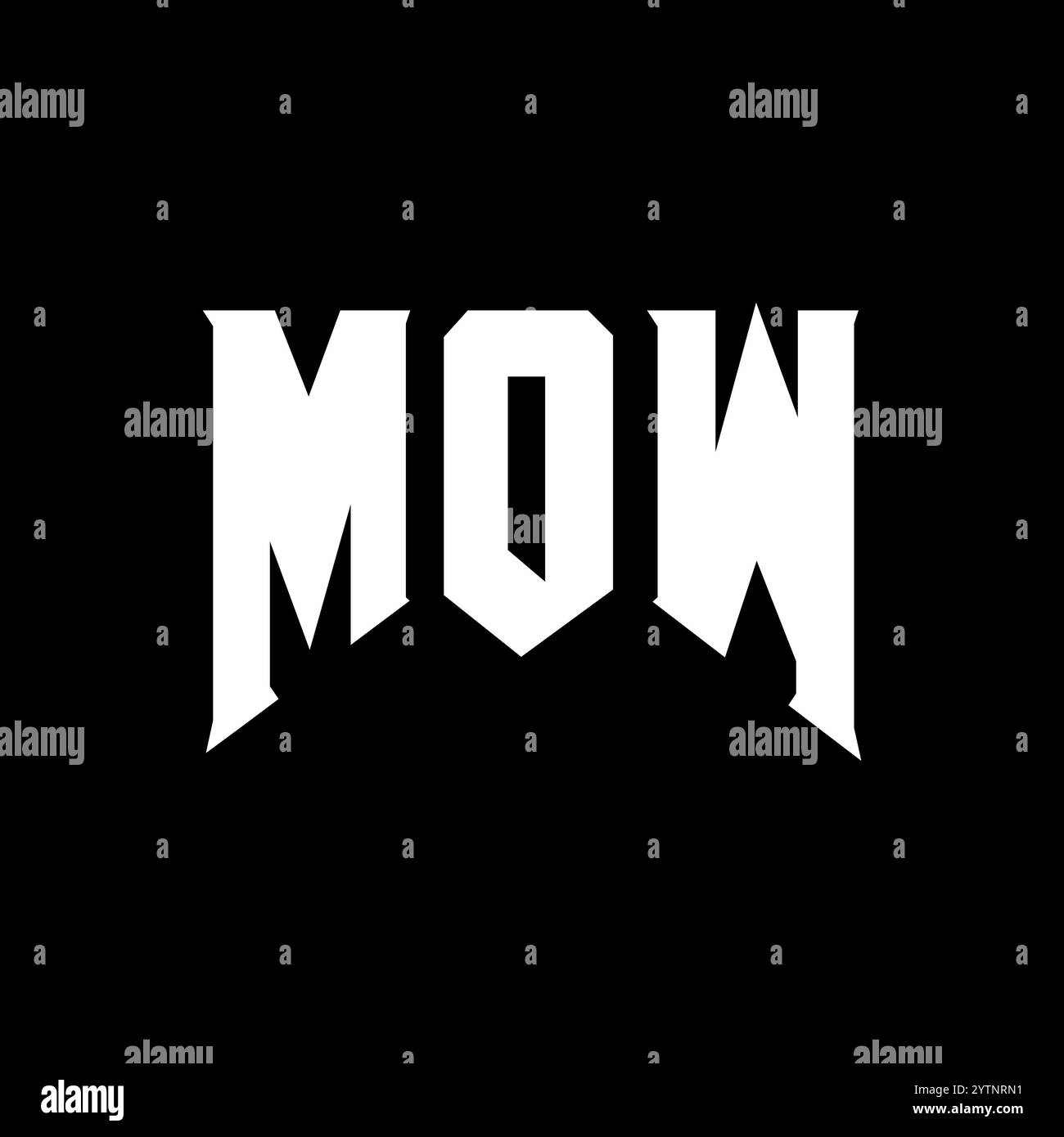 MOW letter logo design for technology company. MOW logo design black ...
