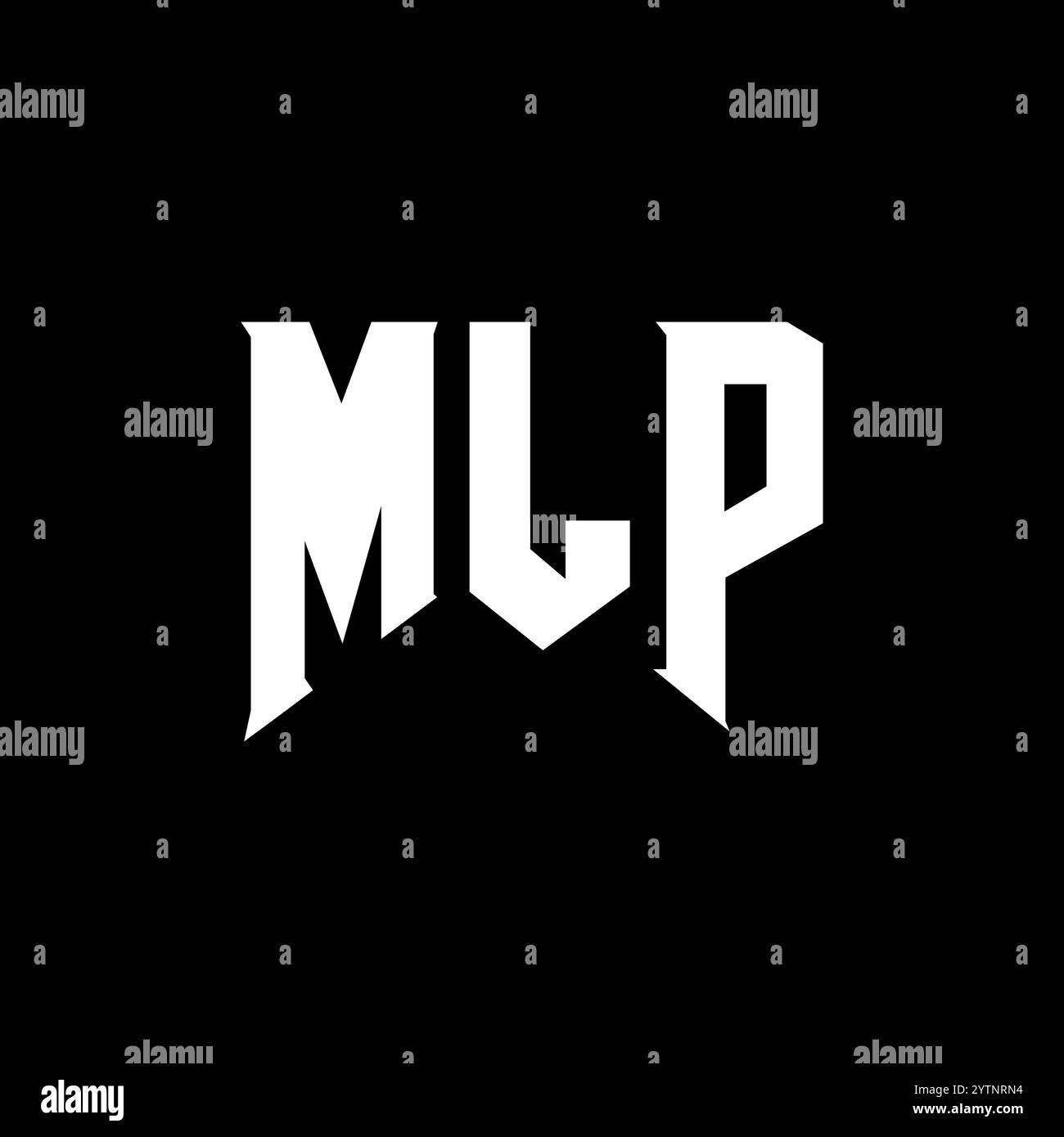 MLP letter logo design for technology company. MLP logo design black ...