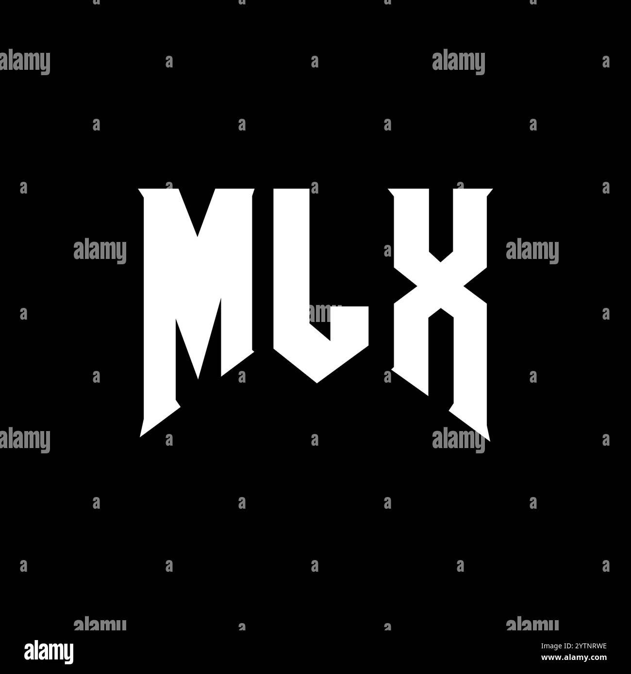 MLX letter logo design for technology company. MLX logo design black and white color combination ...