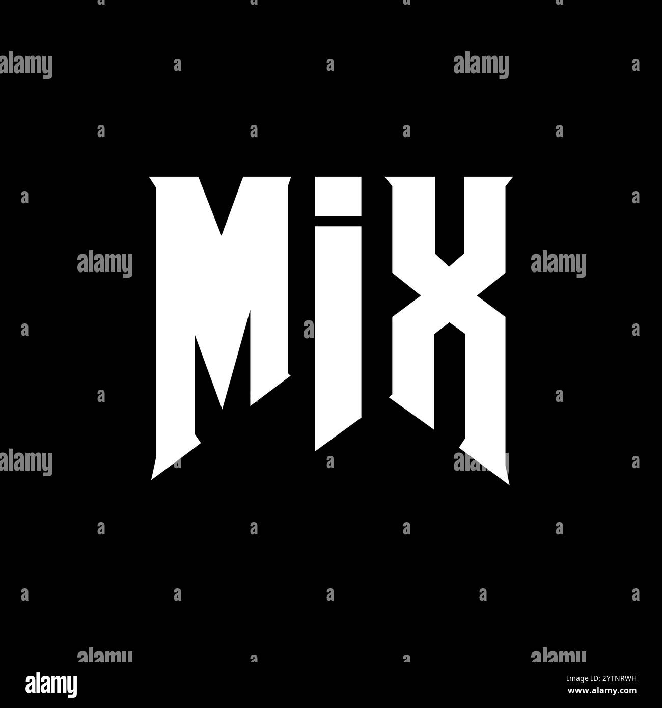MIX letter logo design for technology company. MIX logo design black ...