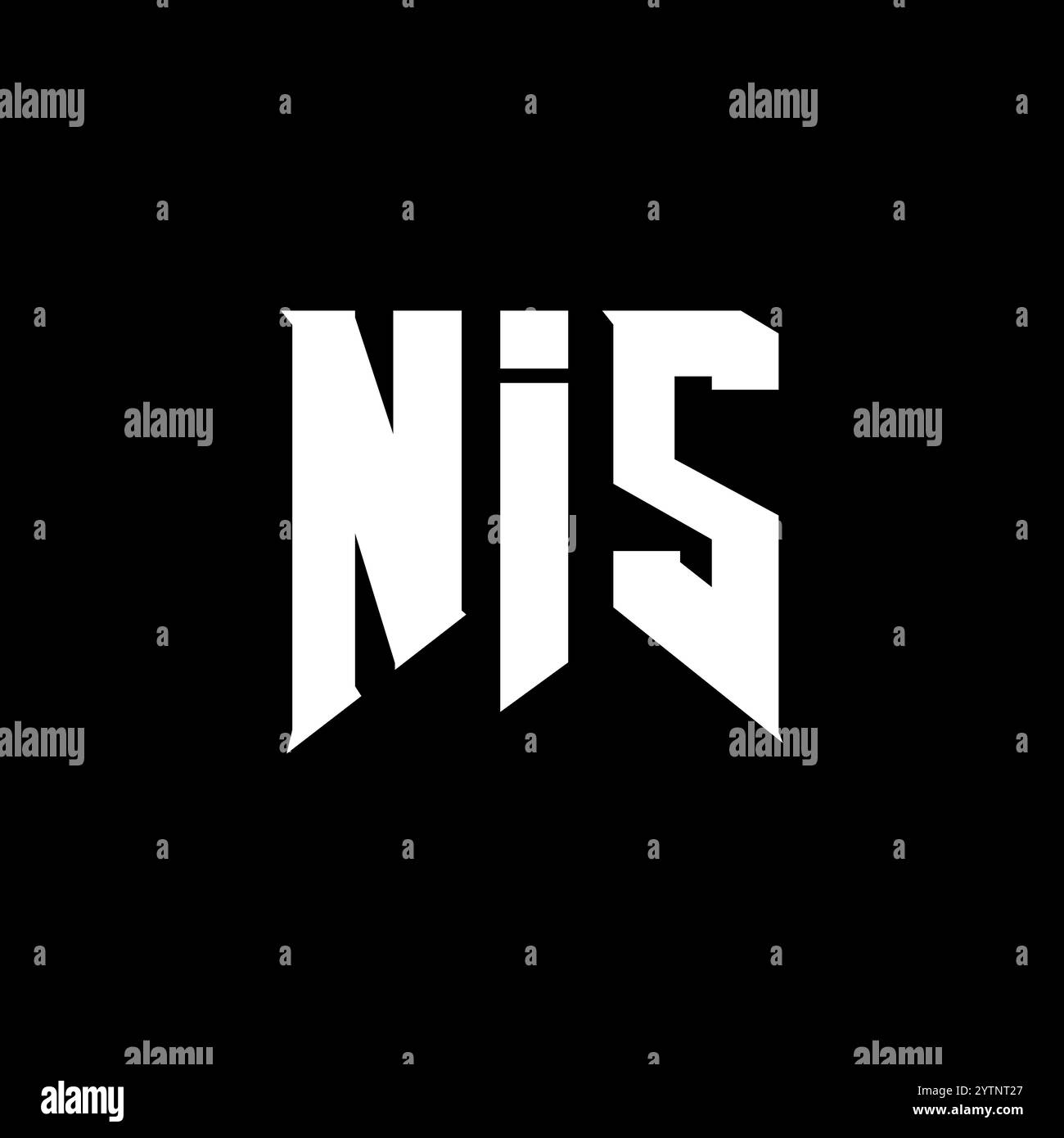 NIS letter logo design for technology company. NIS logo design black ...