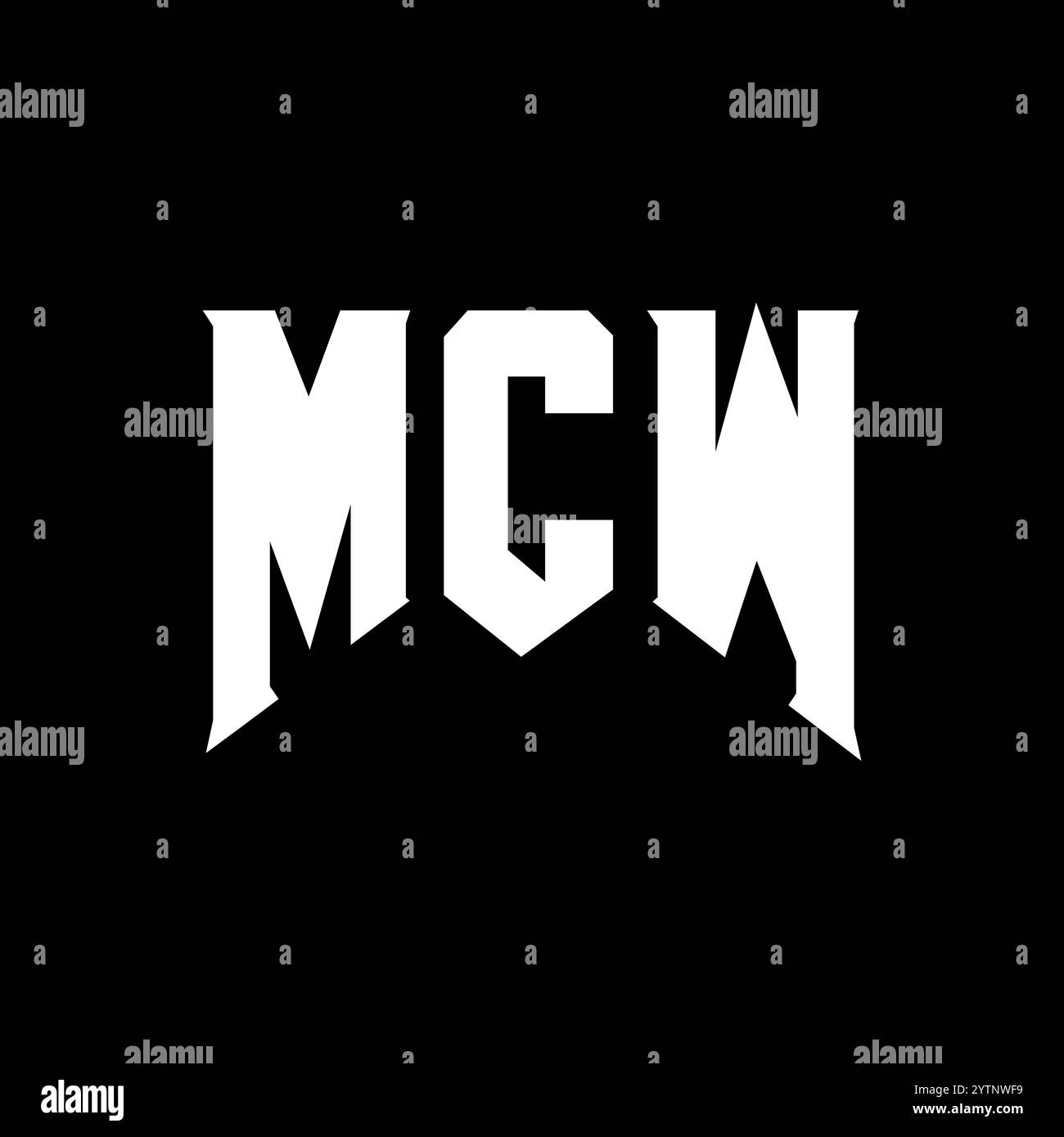 MCW letter logo design for technology company. MCW logo design black ...