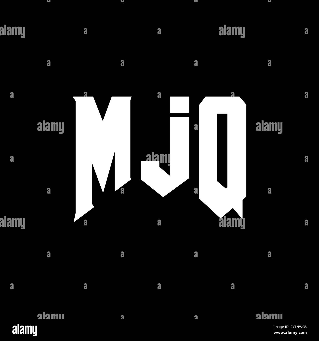 MJQ letter logo design for technology company. MJQ logo design black ...