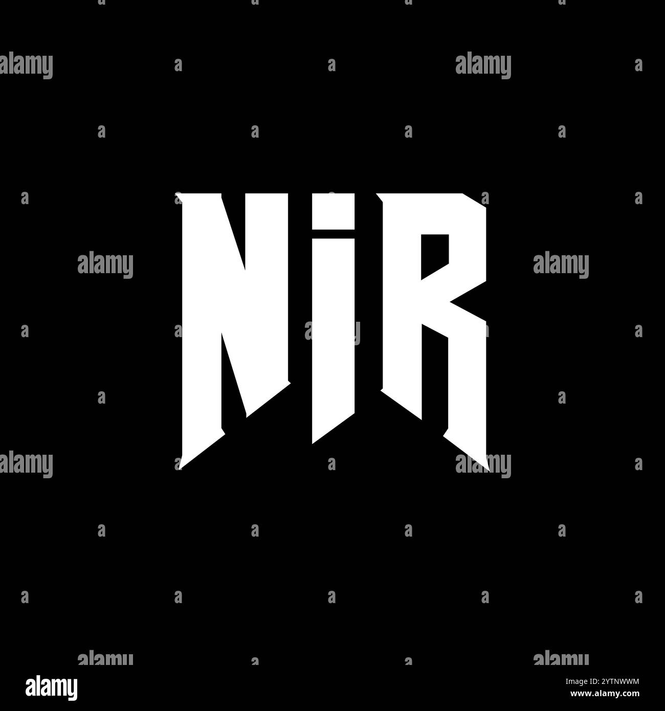 NIR letter logo design for technology company. NIR logo design black ...