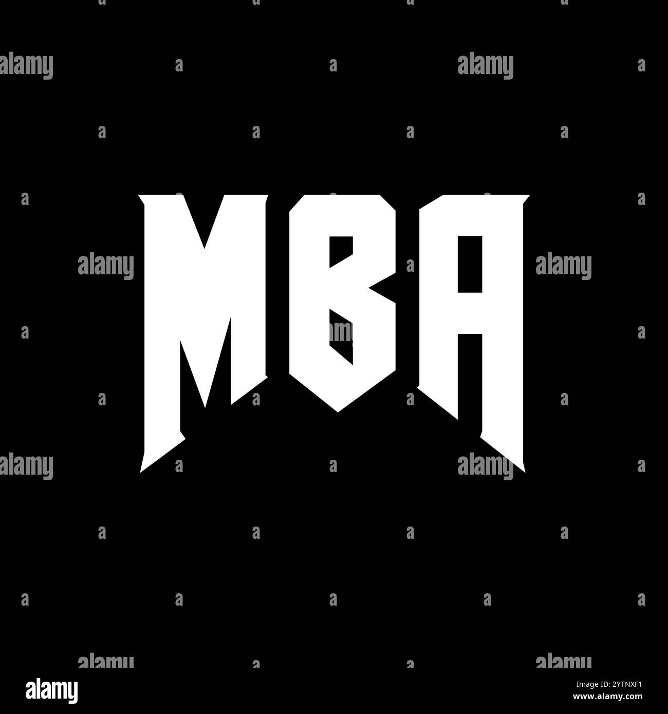 MBA letter logo design for technology company. MBA logo design black ...
