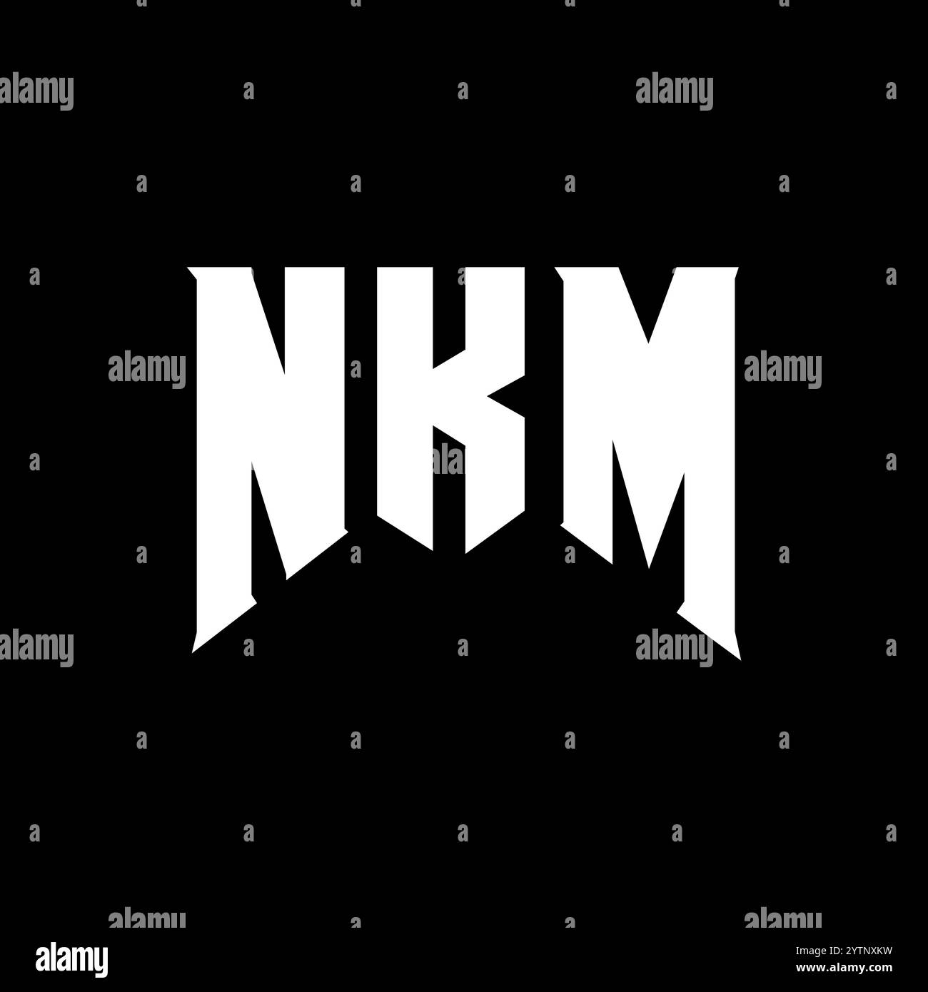 NKM letter logo design for technology company. NKM logo design black ...