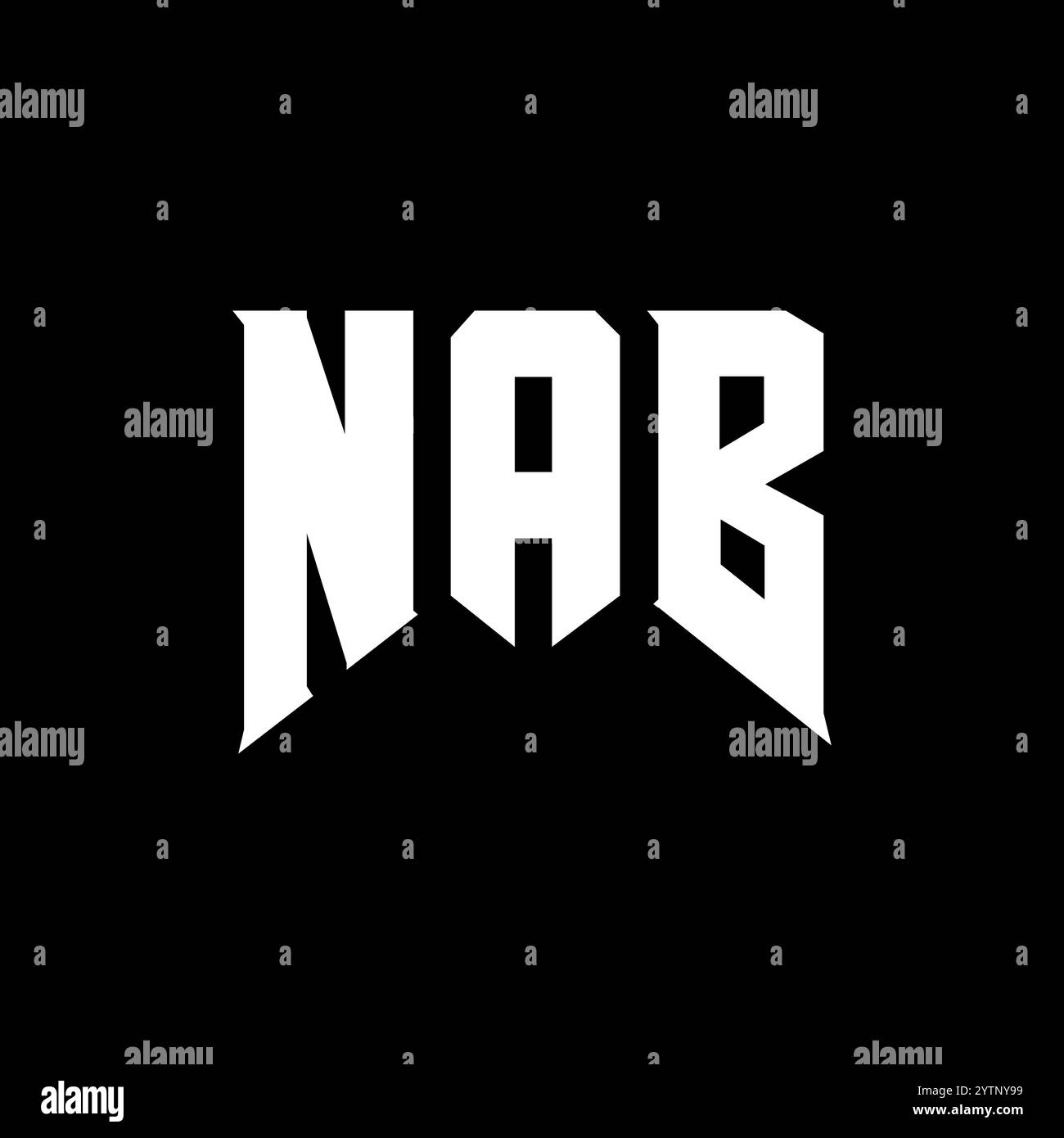 NAB letter logo design for technology company. NAB logo design black ...