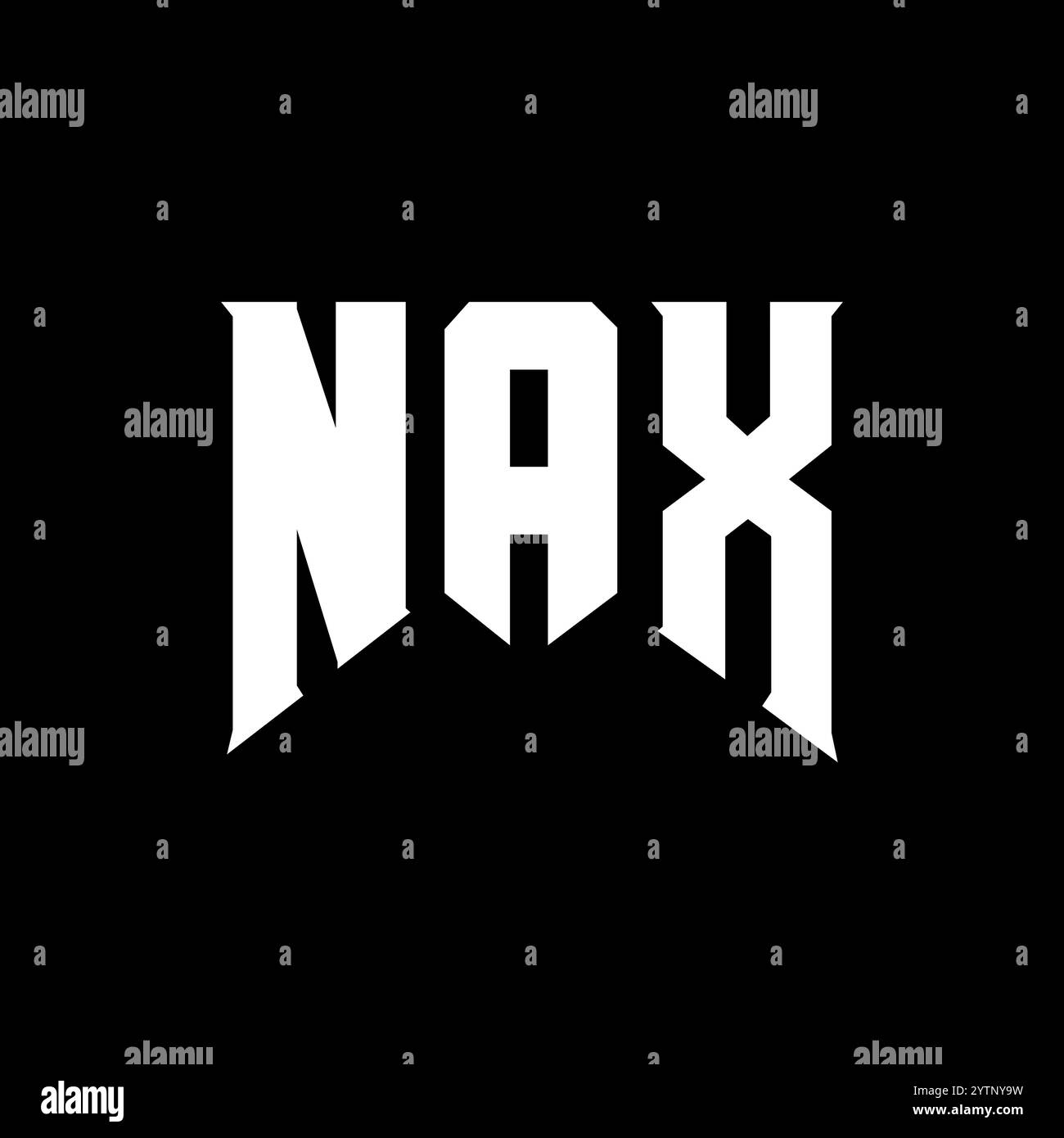 NAX letter logo design for technology company. NAX logo design black ...