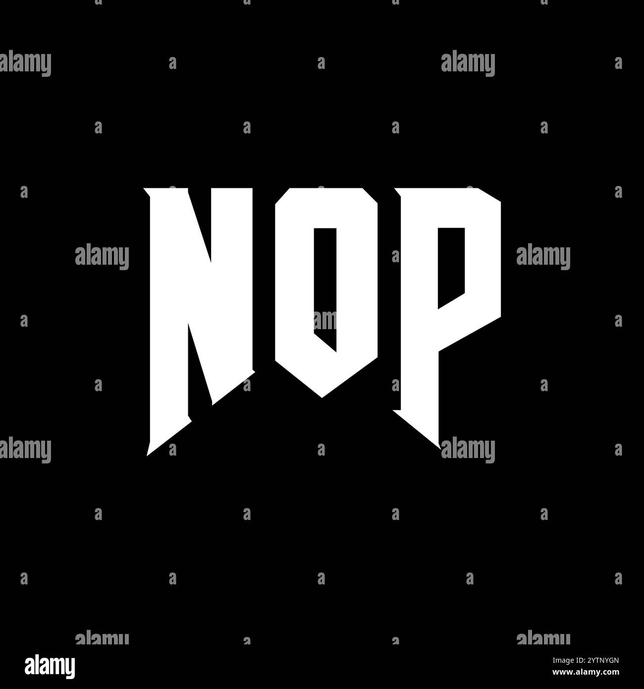 NOP letter logo design for technology company. NOP logo design black ...