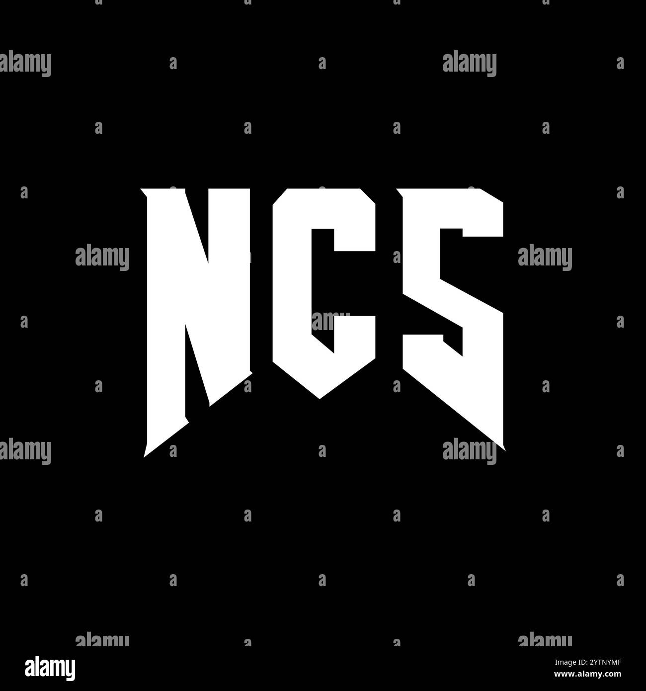 NCS letter logo design for technology company. NCS logo design black and white color combination ...