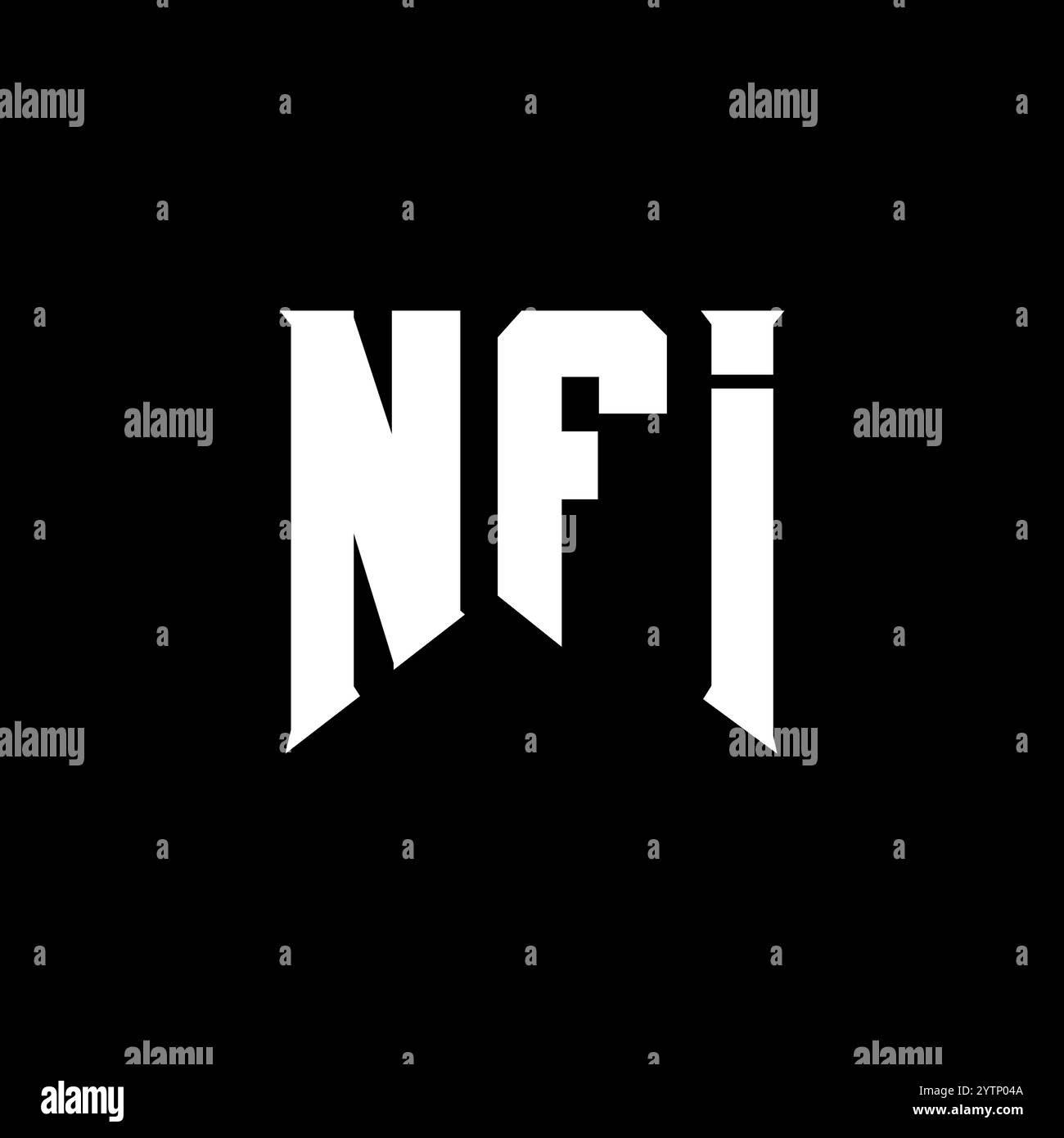 NFI letter logo design for technology company. NFI logo design black ...