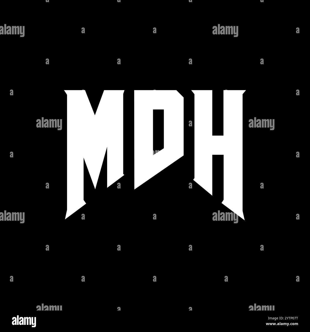 MDH letter logo design for technology company. MDH logo design black ...