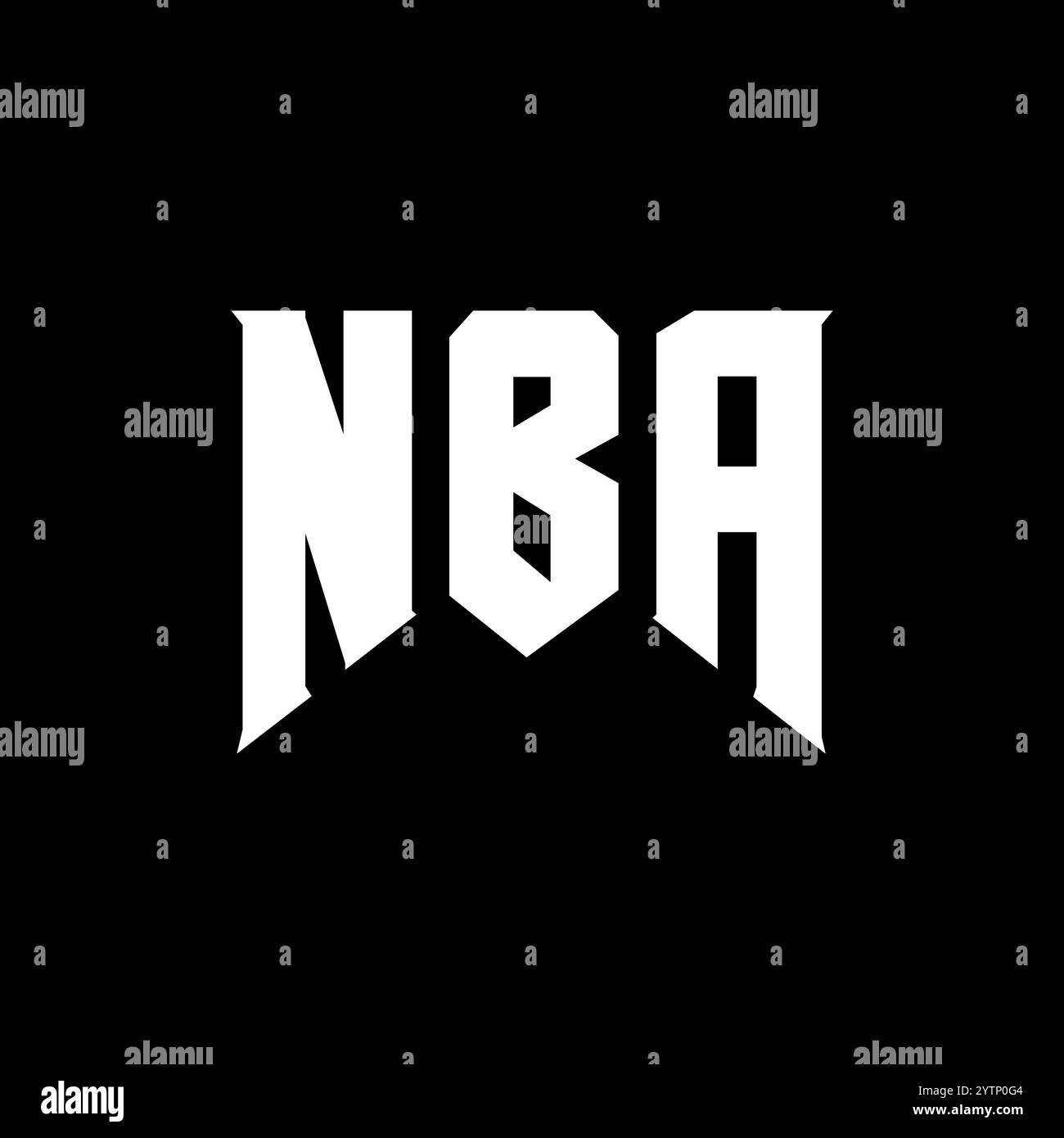 NBA letter logo design for technology company. NBA logo design black ...