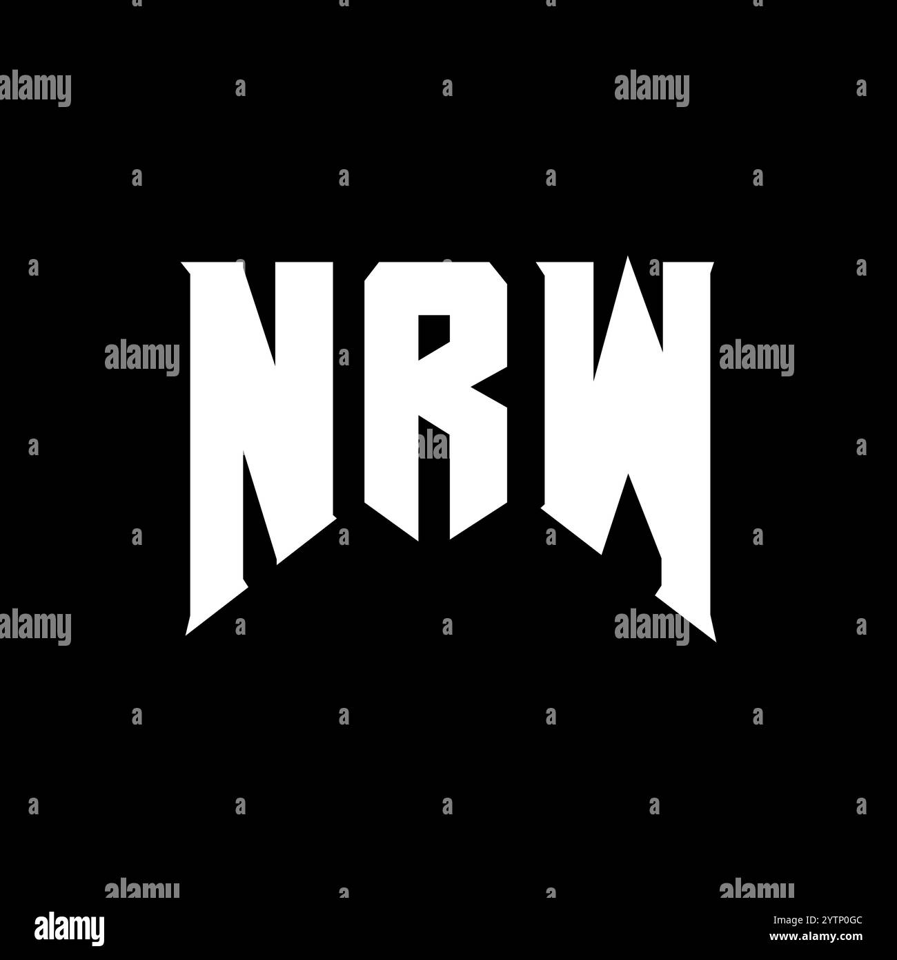 NRW letter logo design for technology company. NRW logo design black ...