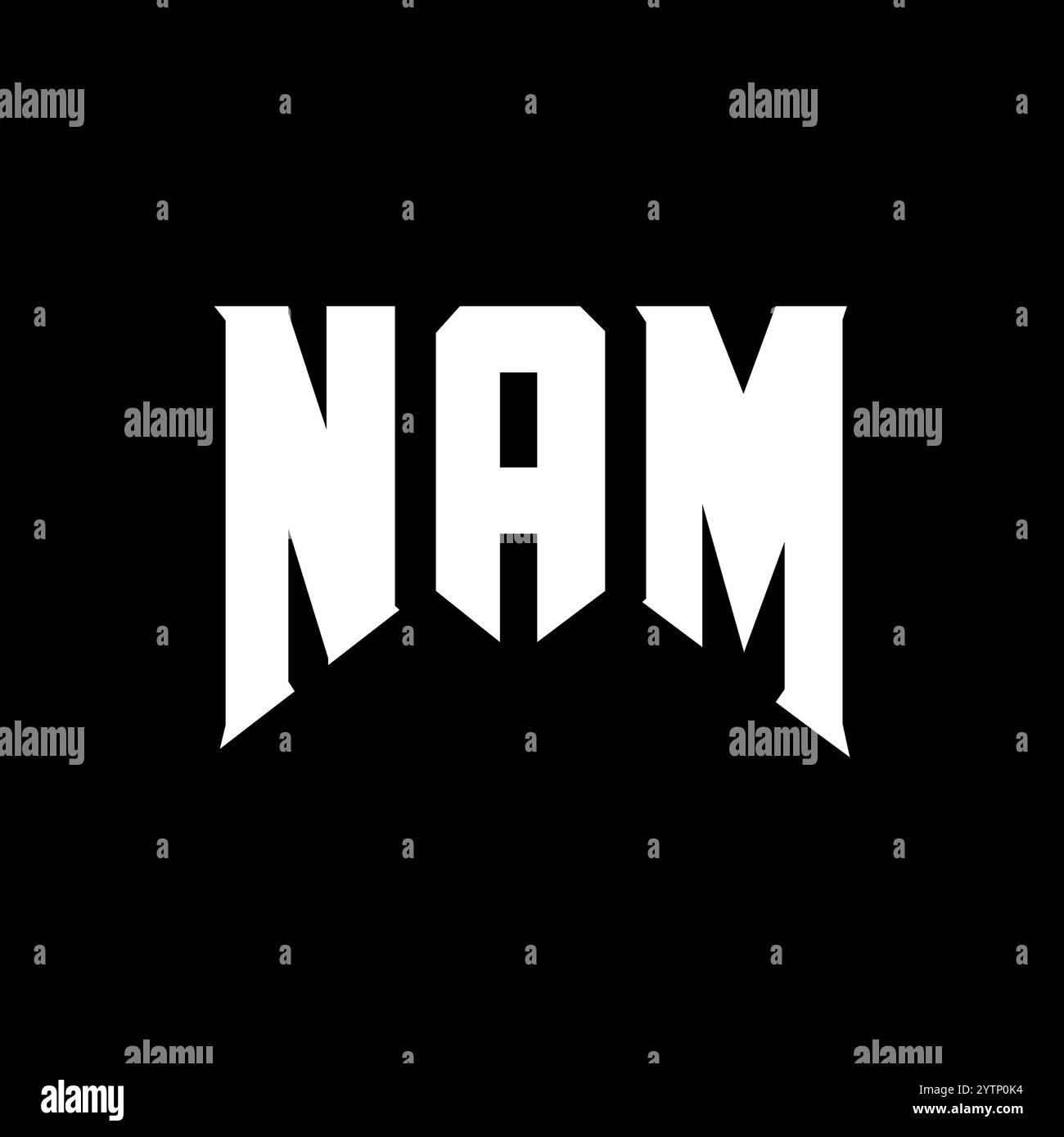 NAM letter logo design for technology company. NAM logo design black ...