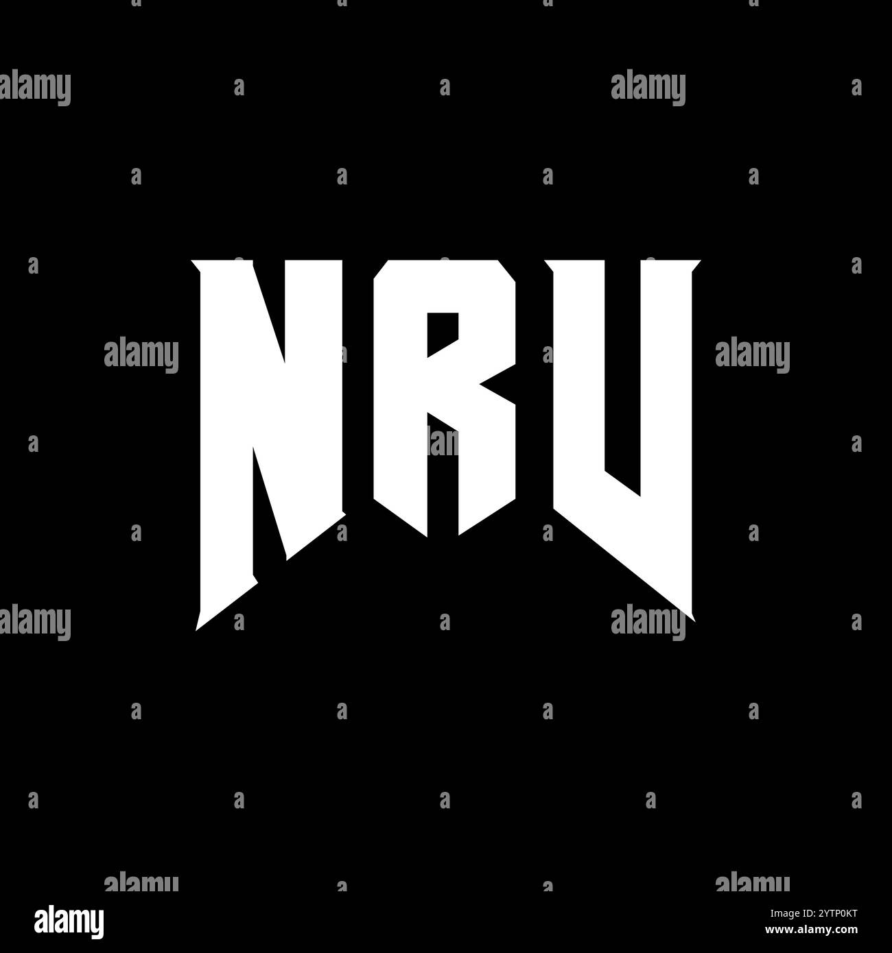 NRV letter logo design for technology company. NRV logo design black ...