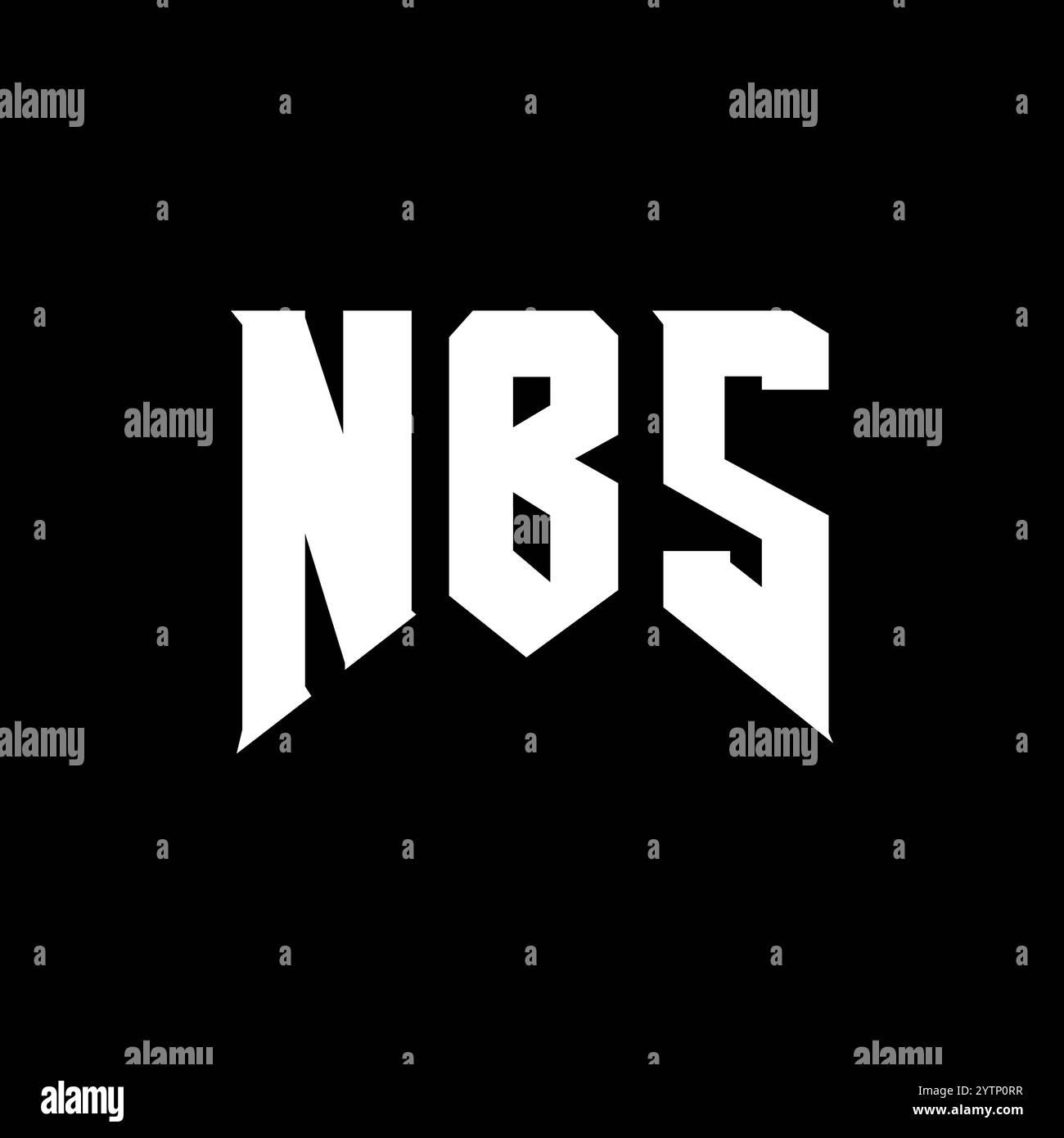 NBS letter logo design for technology company. NBS logo design black and white color combination ...