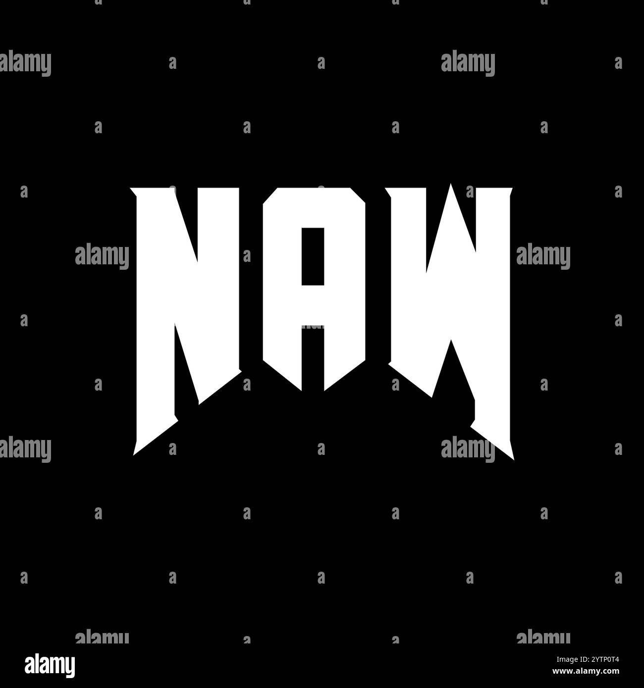 NAW letter logo design for technology company. NAW logo design black ...