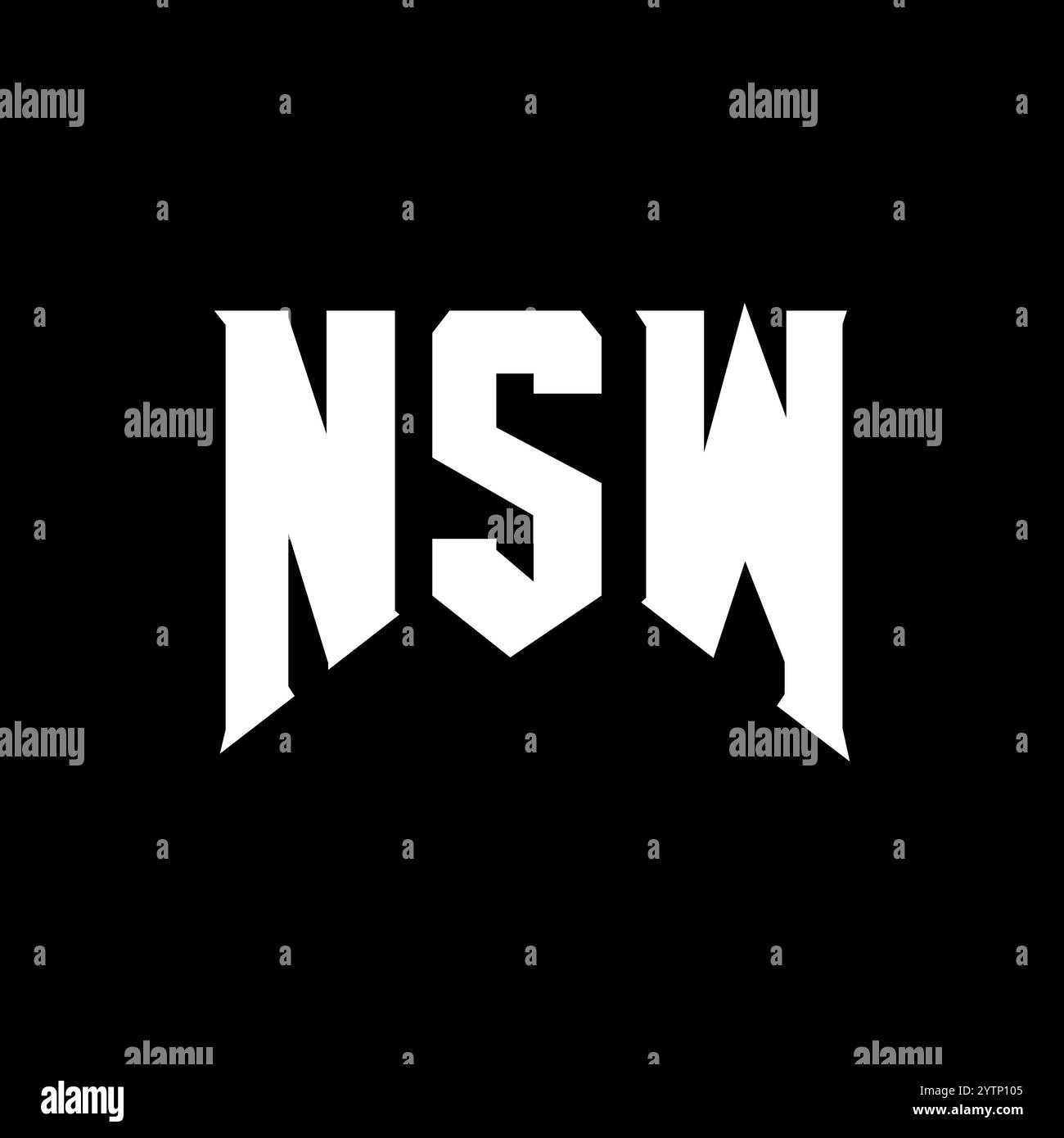 NSW letter logo design for technology company. NSW logo design black ...
