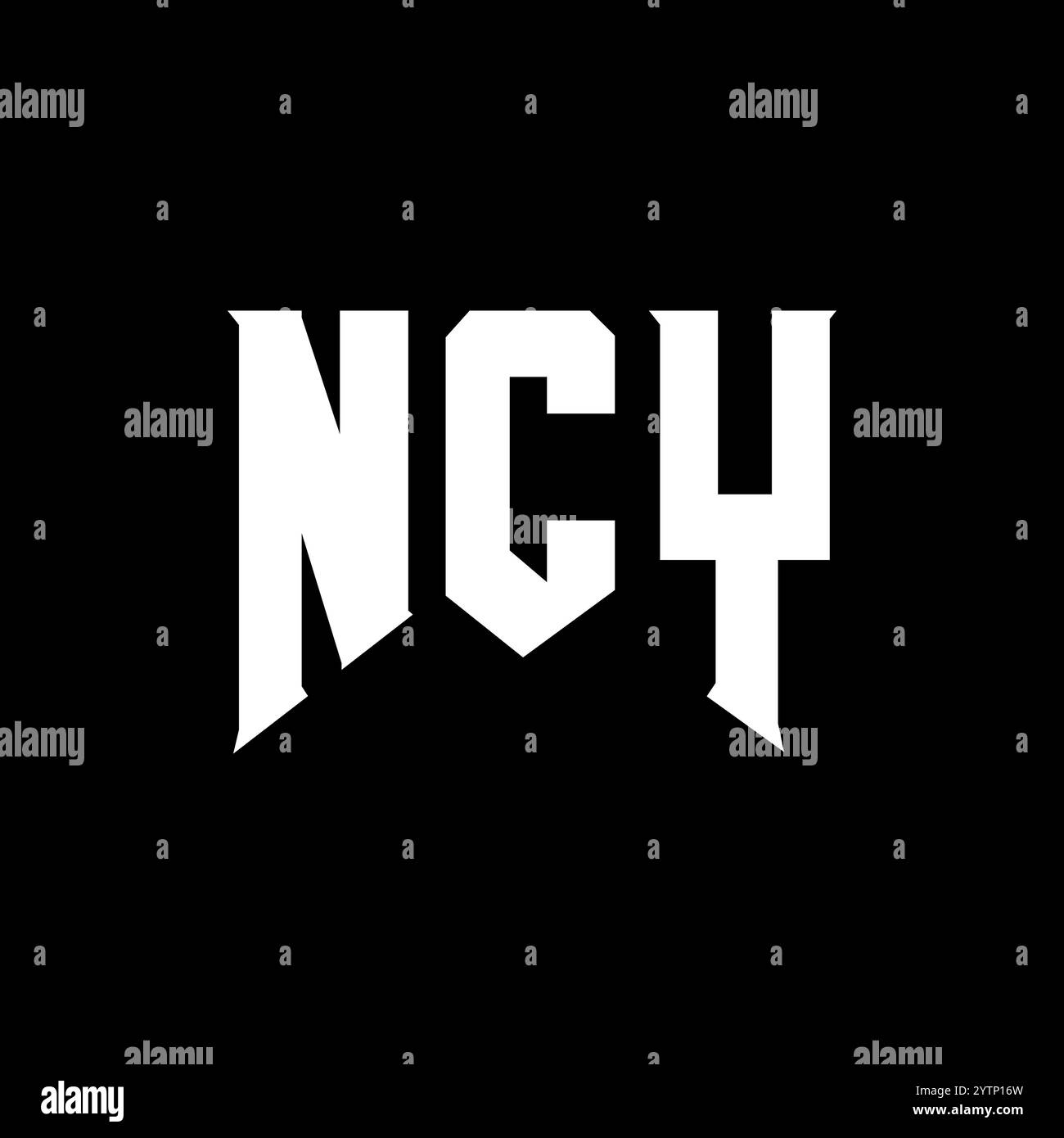 NCY letter logo design for technology company. NCY logo design black ...