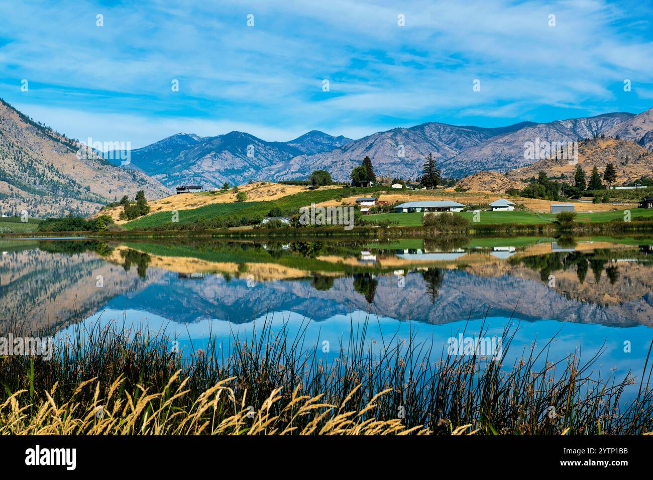 Dry Lake, Manson Scenic Loop, Lake Chelan, Washington. It is also known ...