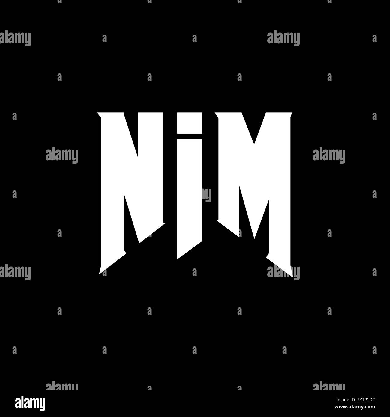 NIM letter logo design for technology company. NIM logo design black ...
