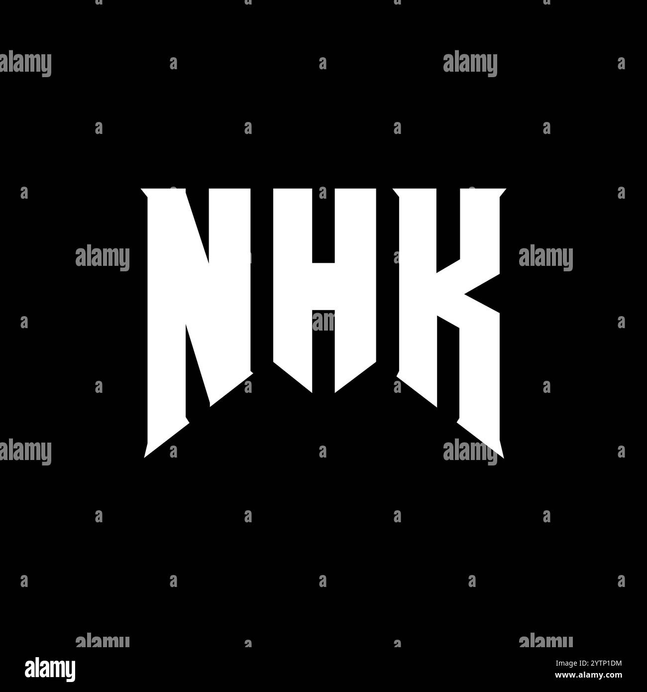 NHK letter logo design for technology company. NHK logo design black ...