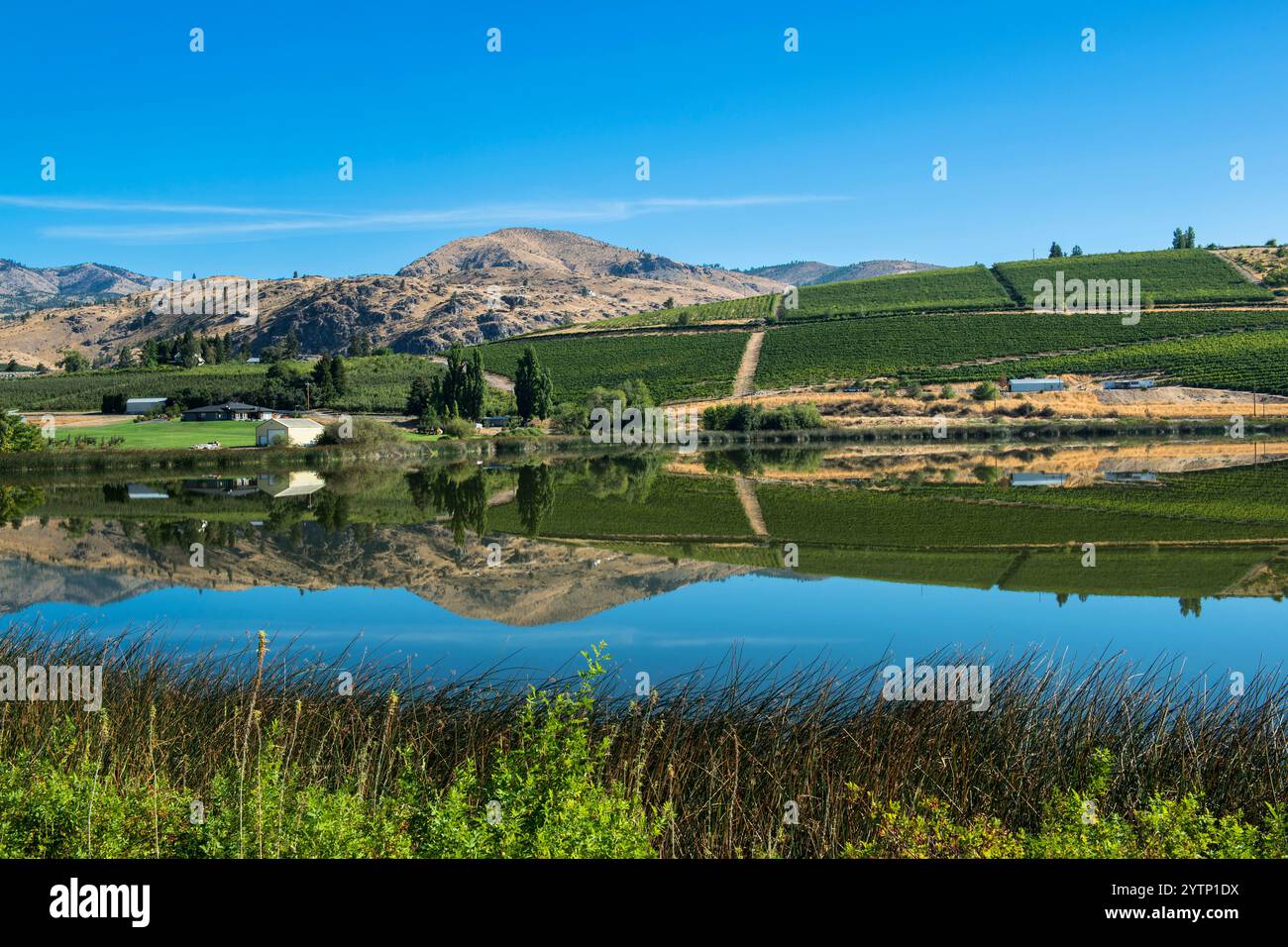 Dry Lake, Manson Scenic Loop, Lake Chelan, Washington. It is also known ...