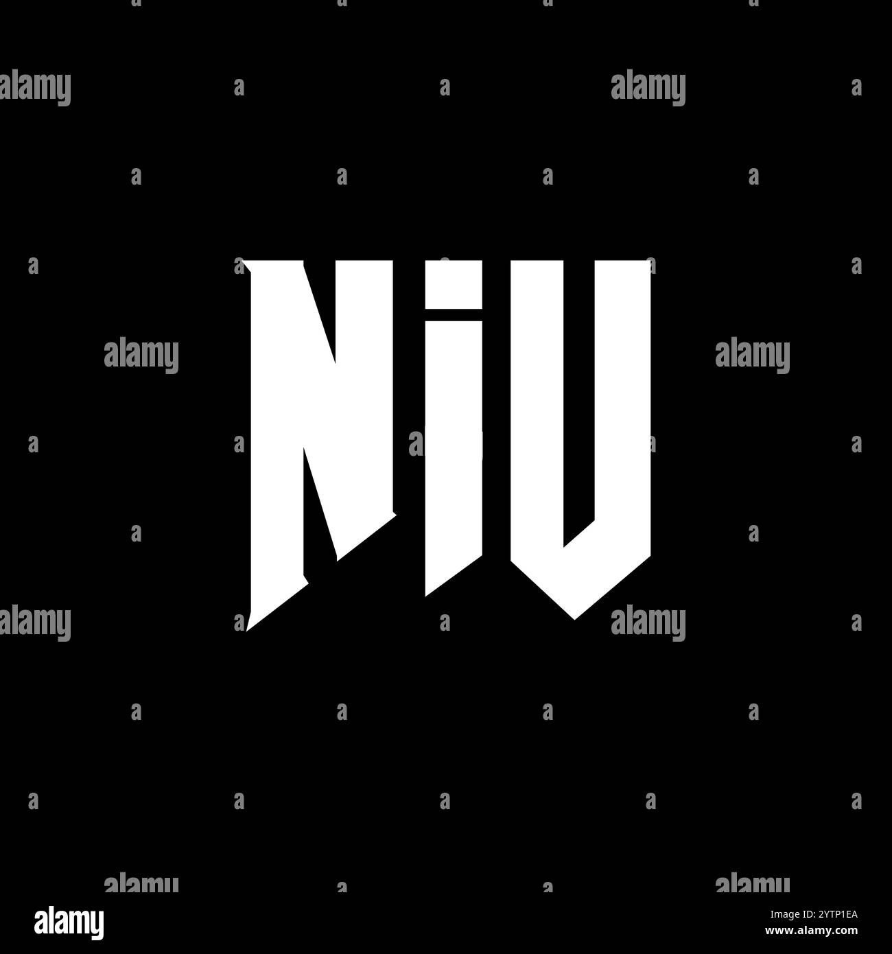 NIU letter logo design for technology company. NIU logo design black ...