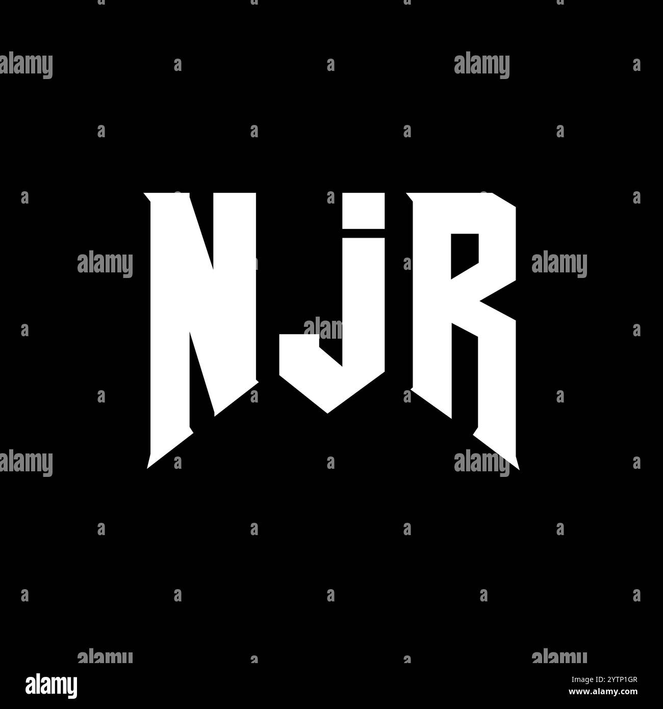 NJR letter logo design for technology company. NJR logo design black ...