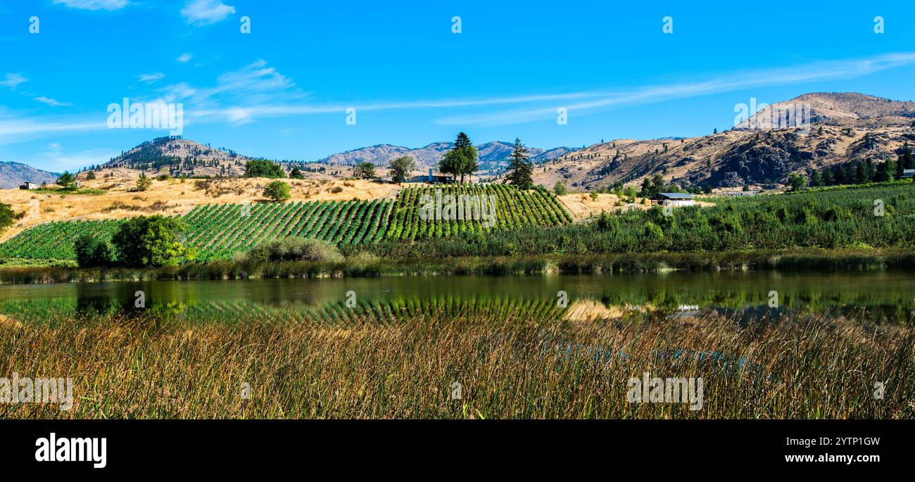 Dry Lake, Manson Scenic Loop, Lake Chelan, Washington. It is also known ...