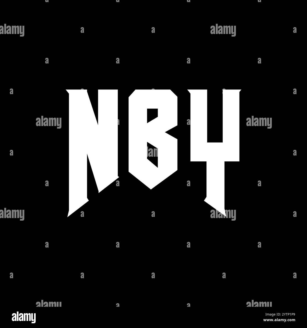 NBY letter logo design for technology company. NBY logo design black ...