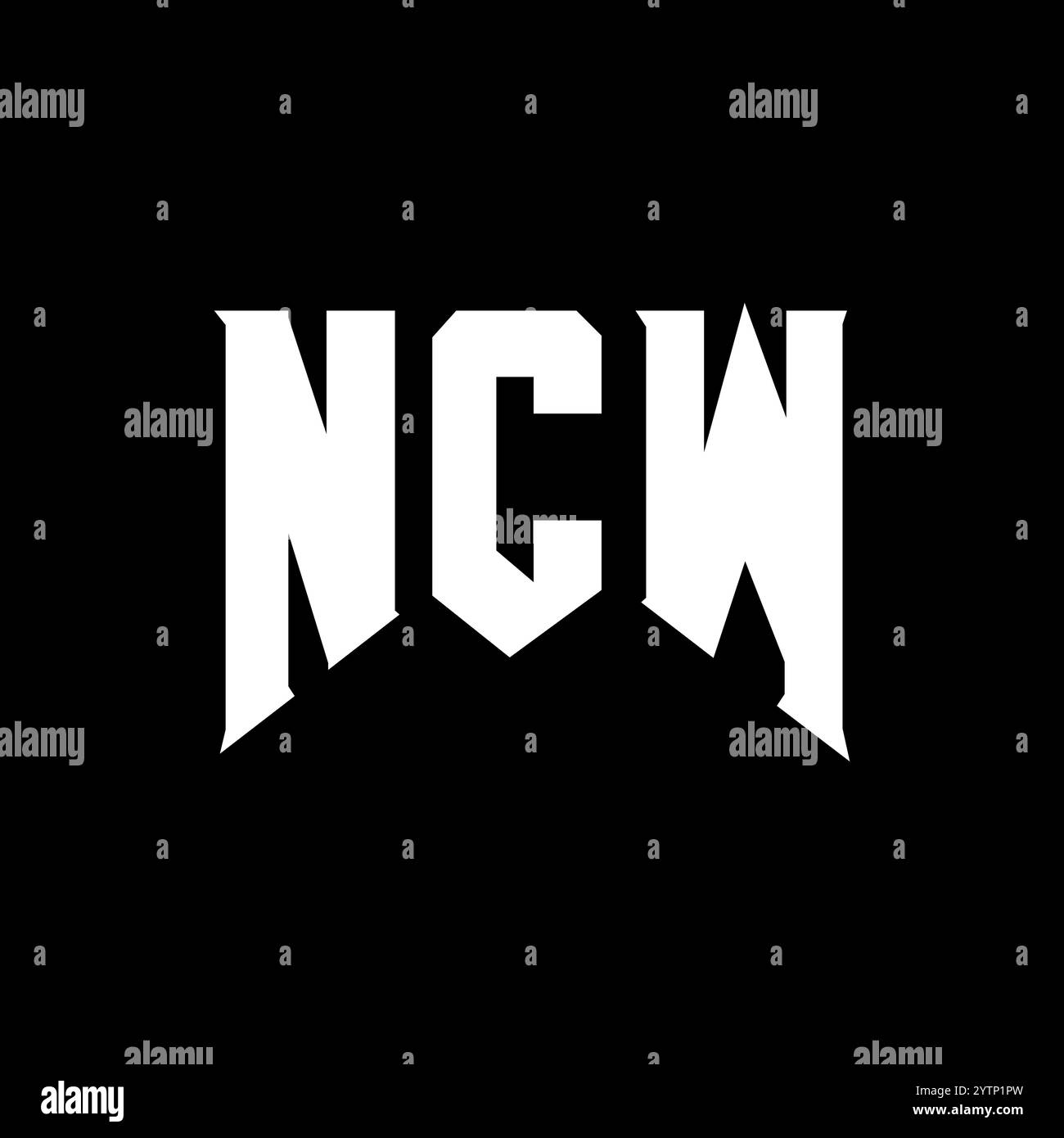 NCW letter logo design for technology company. NCW logo design black ...