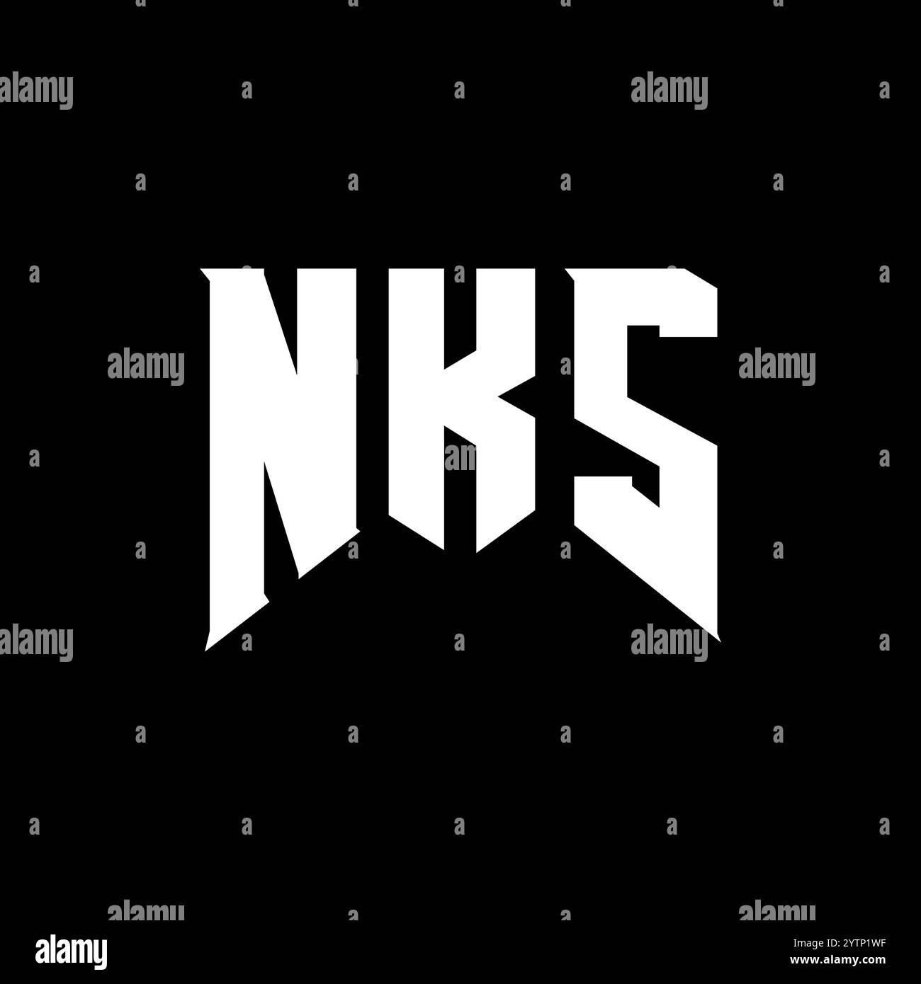 NKS letter logo design for technology company. NKS logo design black ...