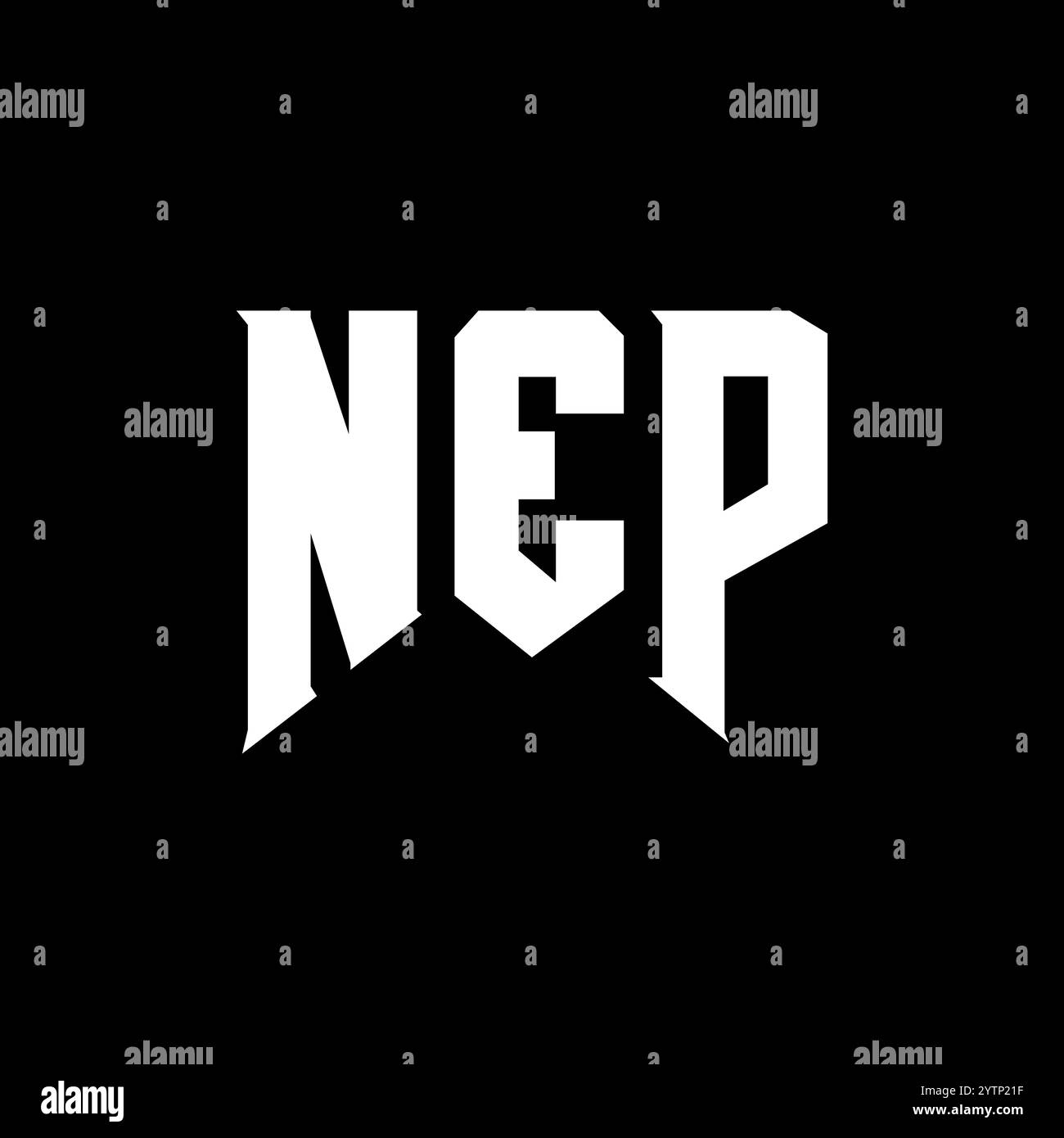 NEP letter logo design for technology company. NEP logo design black ...