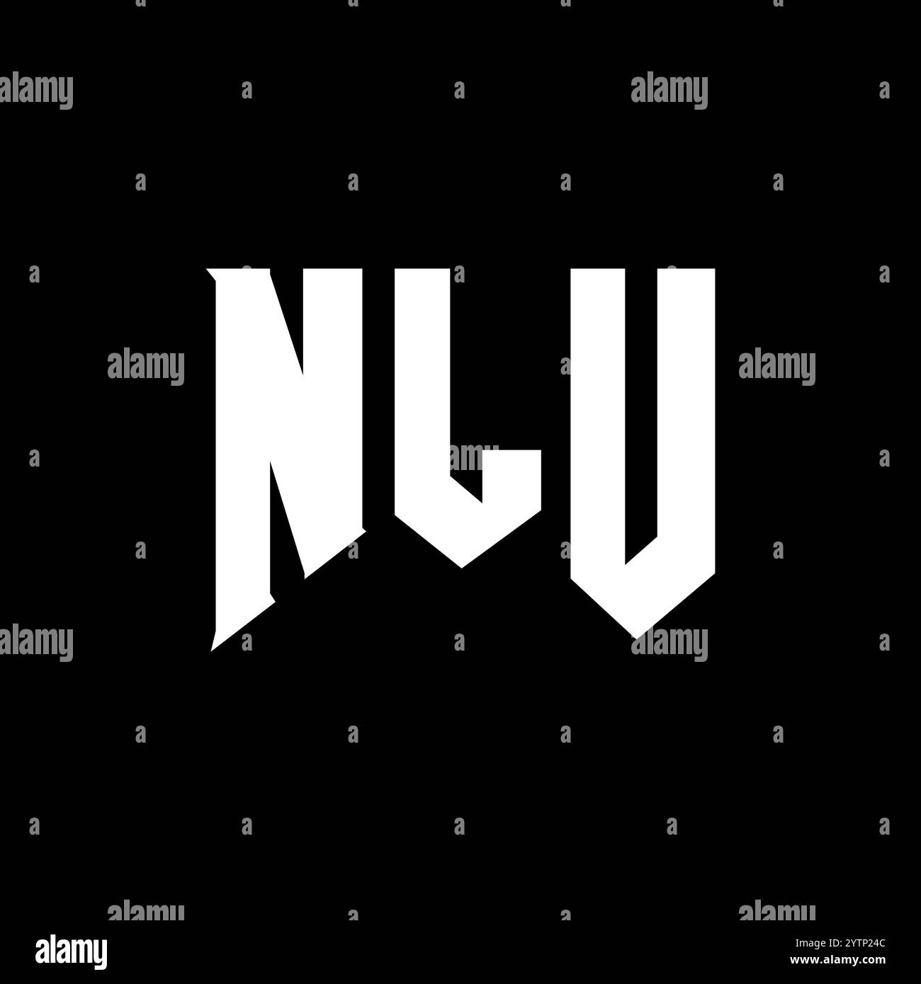 NLU letter logo design for technology company. NLU logo design black ...