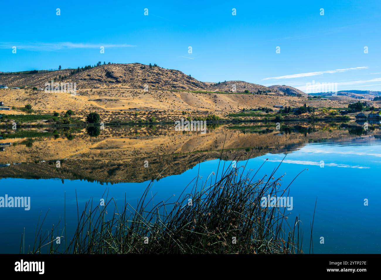 Roses Lake, Manson Scenic Loop, Chelan, Washington. Serene landscape ...