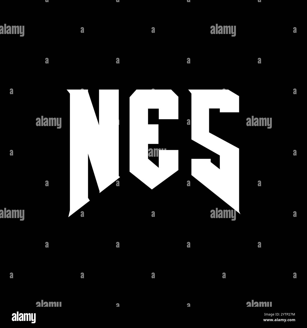 NES letter logo design for technology company. NES logo design black ...