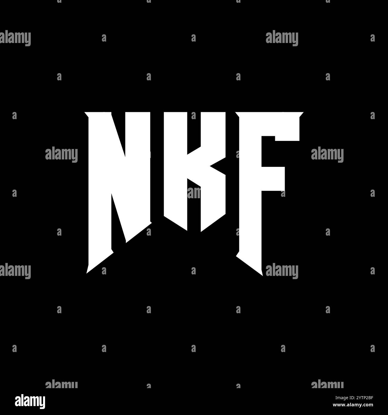 NKF letter logo design for technology company. NKF logo design black ...
