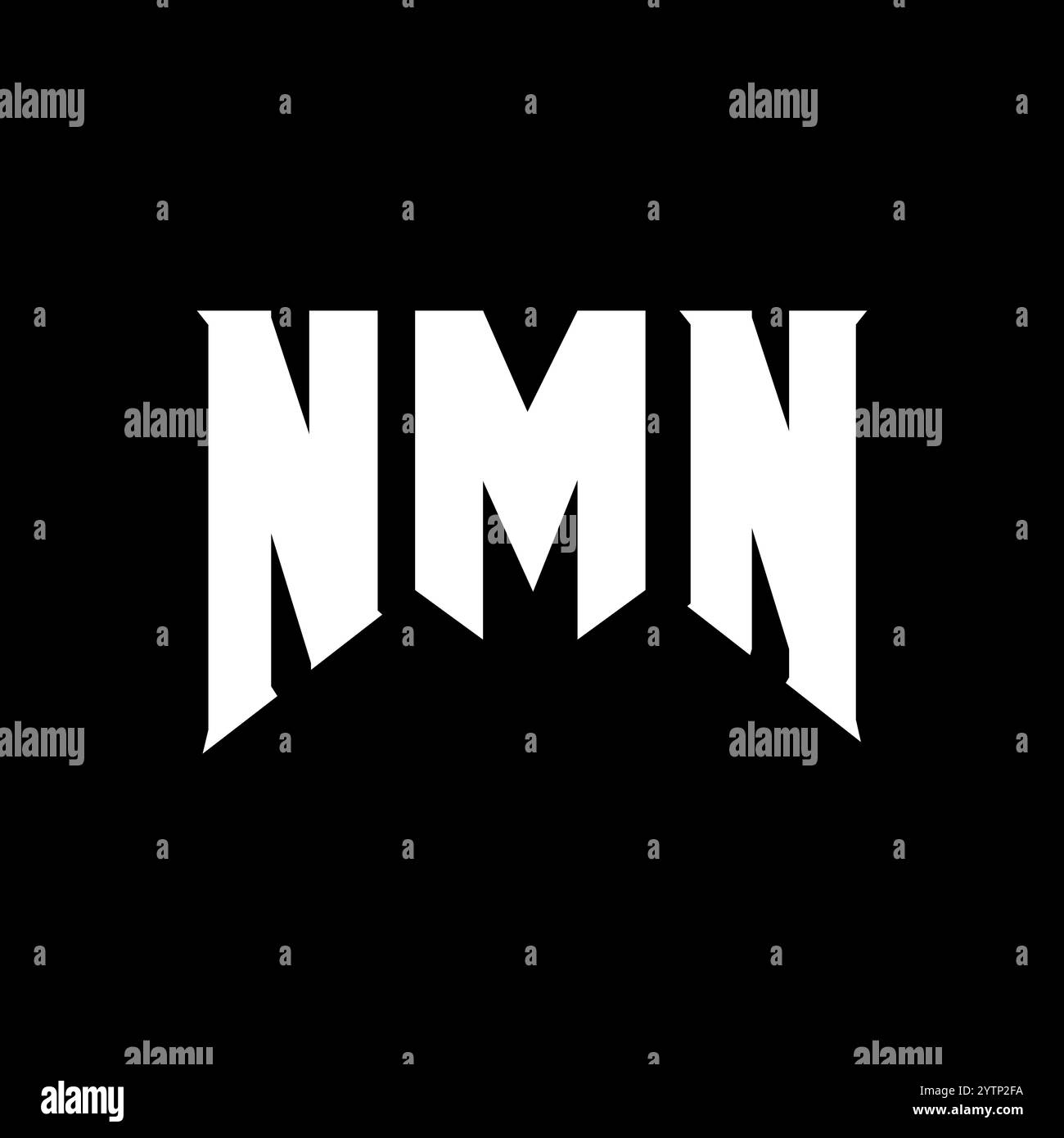 NMN letter logo design for technology company. NMN logo design black and white color combination ...