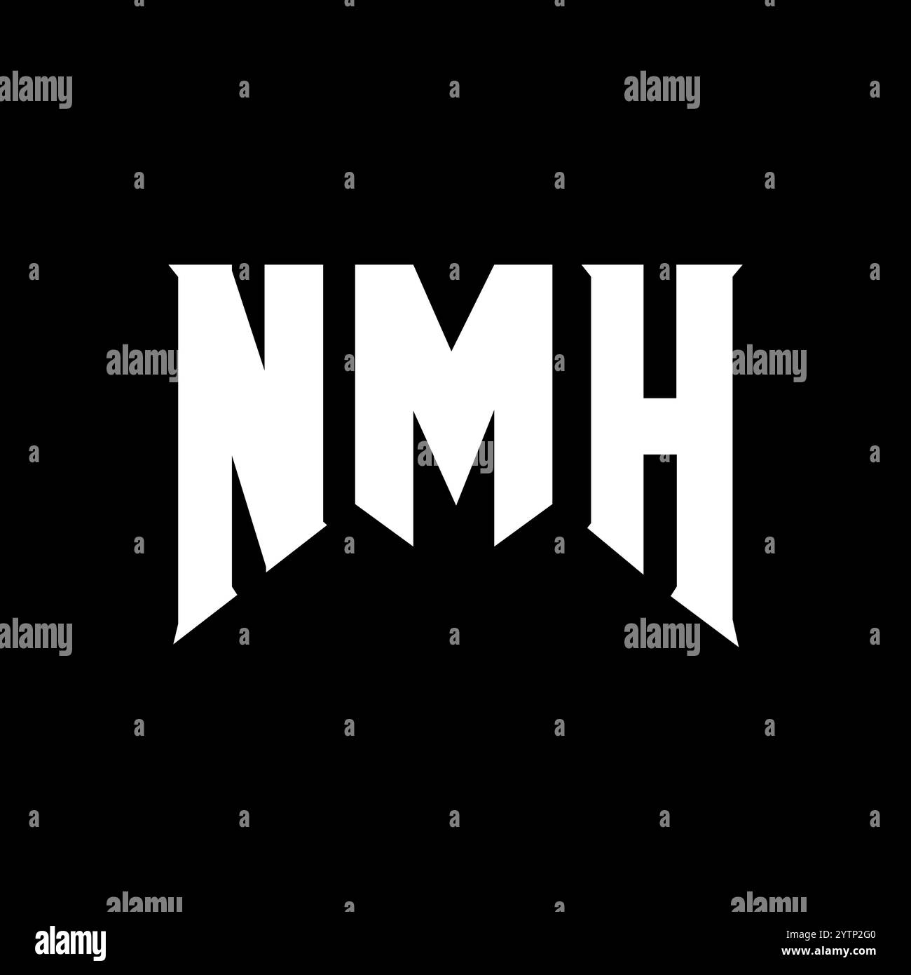 NMH letter logo design for technology company. NMH logo design black ...