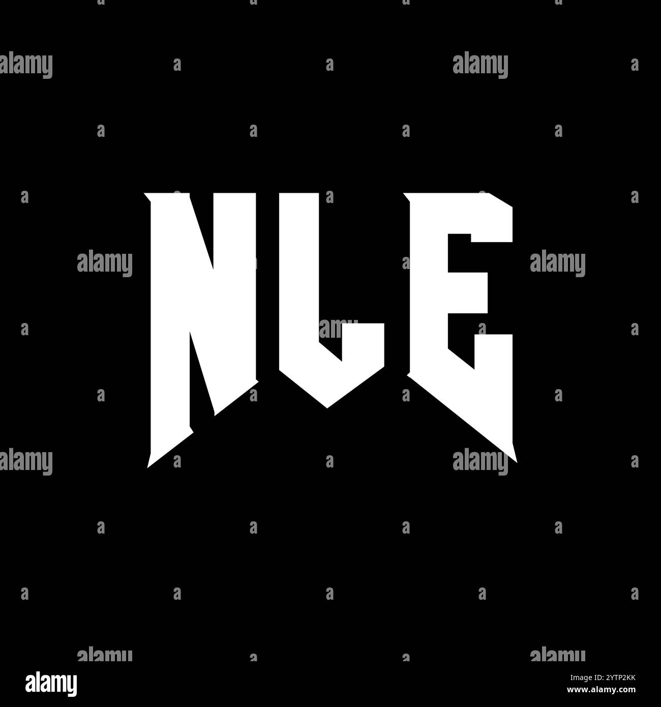 NLE letter logo design for technology company. NLE logo design black ...