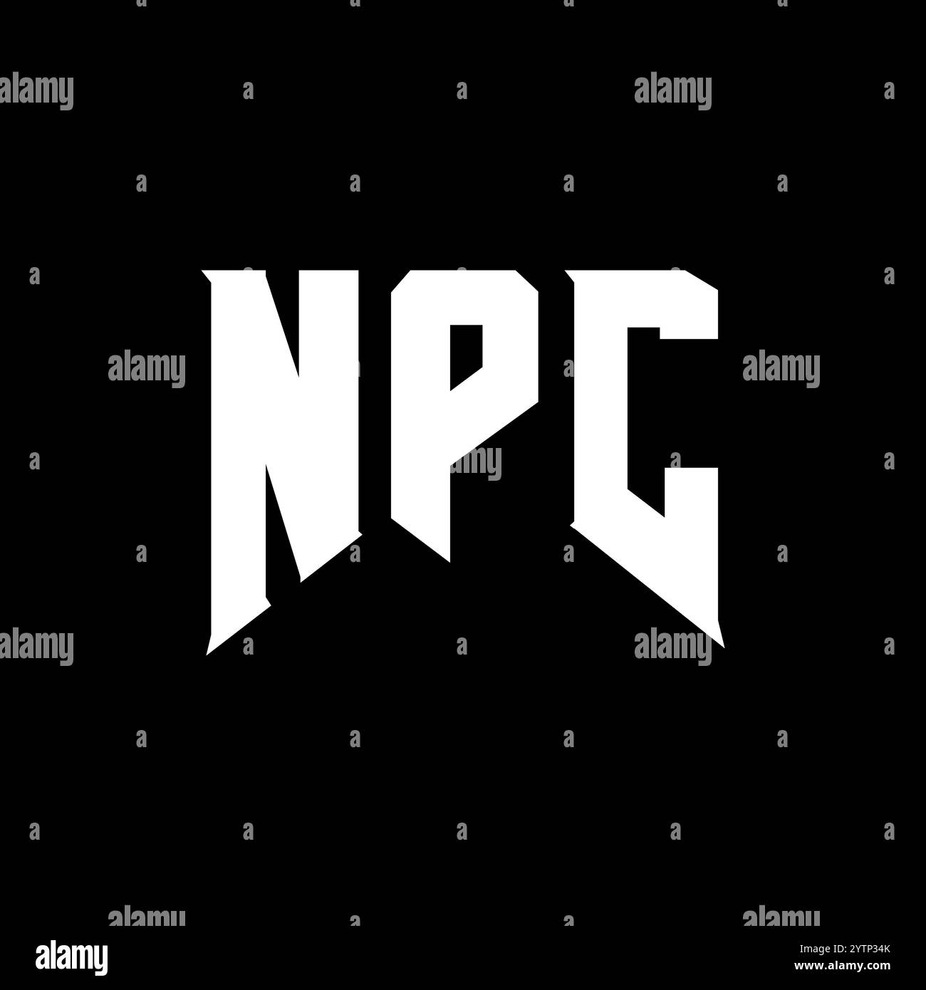 NPC letter logo design for technology company. NPC logo design black and white color combination ...
